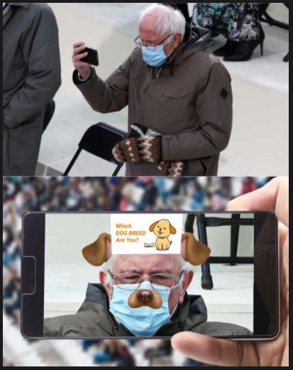 A different Bernie inaguration meme | Scrolller