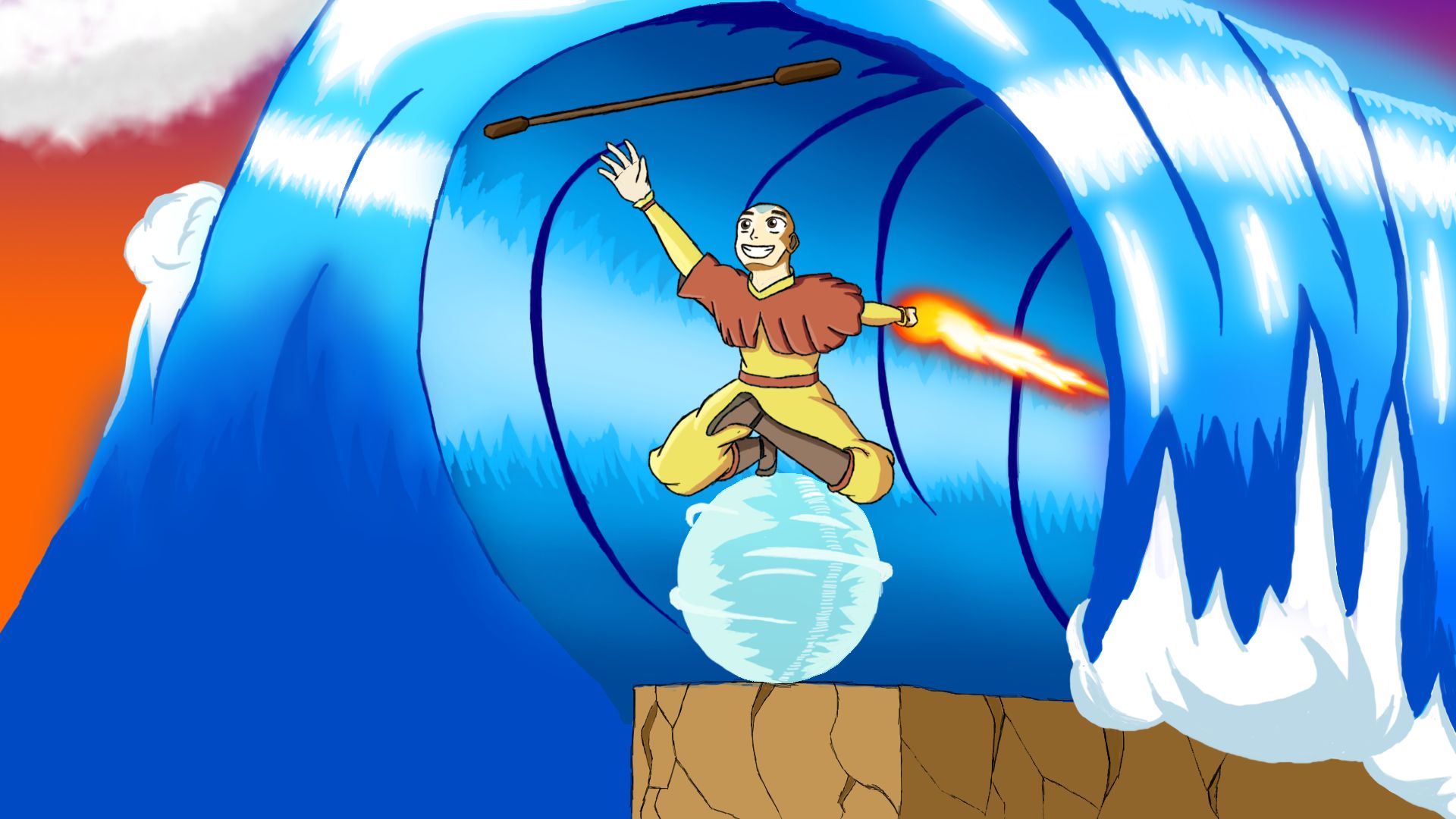 A fan-art i made for aang | Scrolller