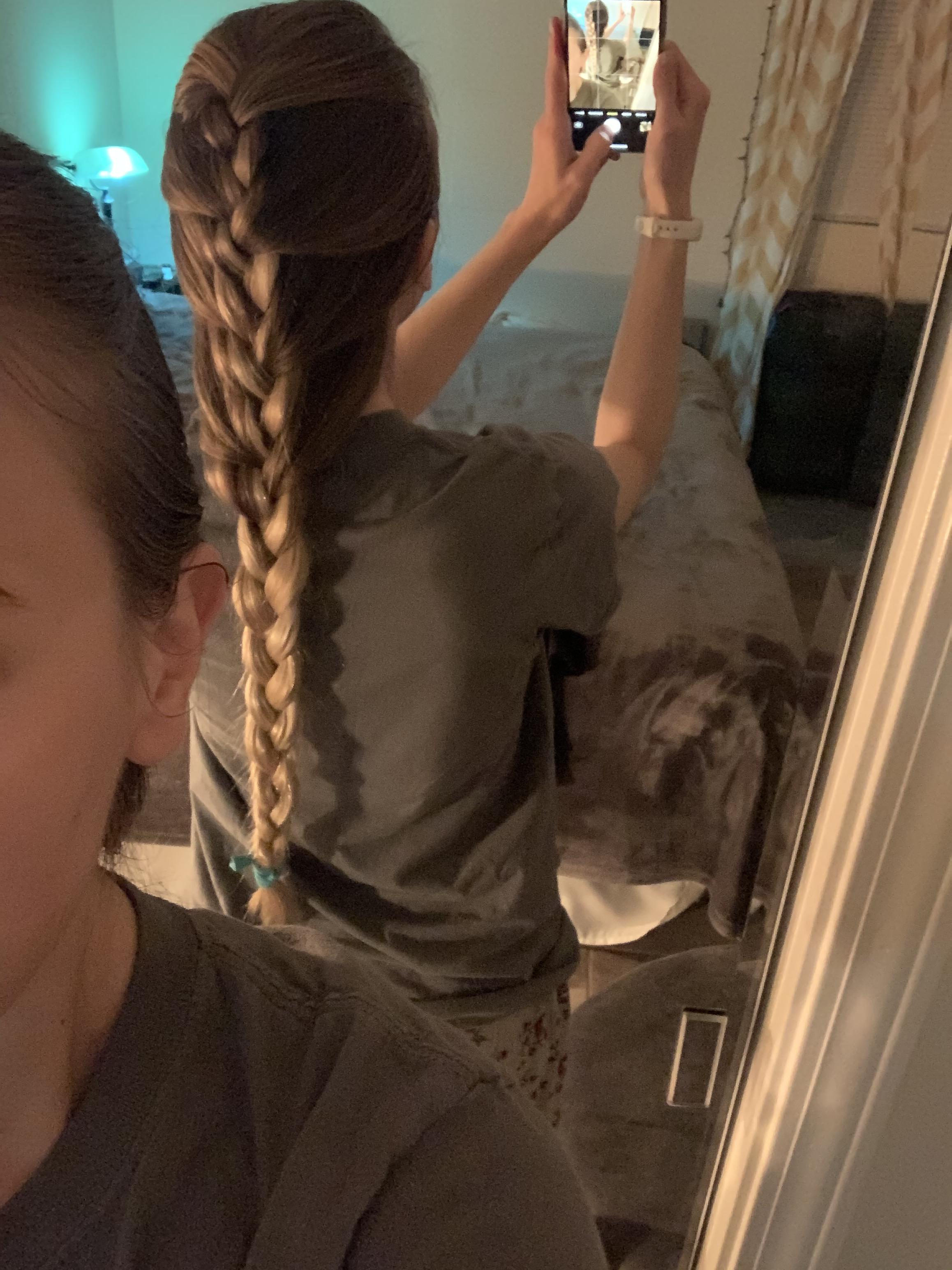 a first attempt at french braiding lol | Scrolller