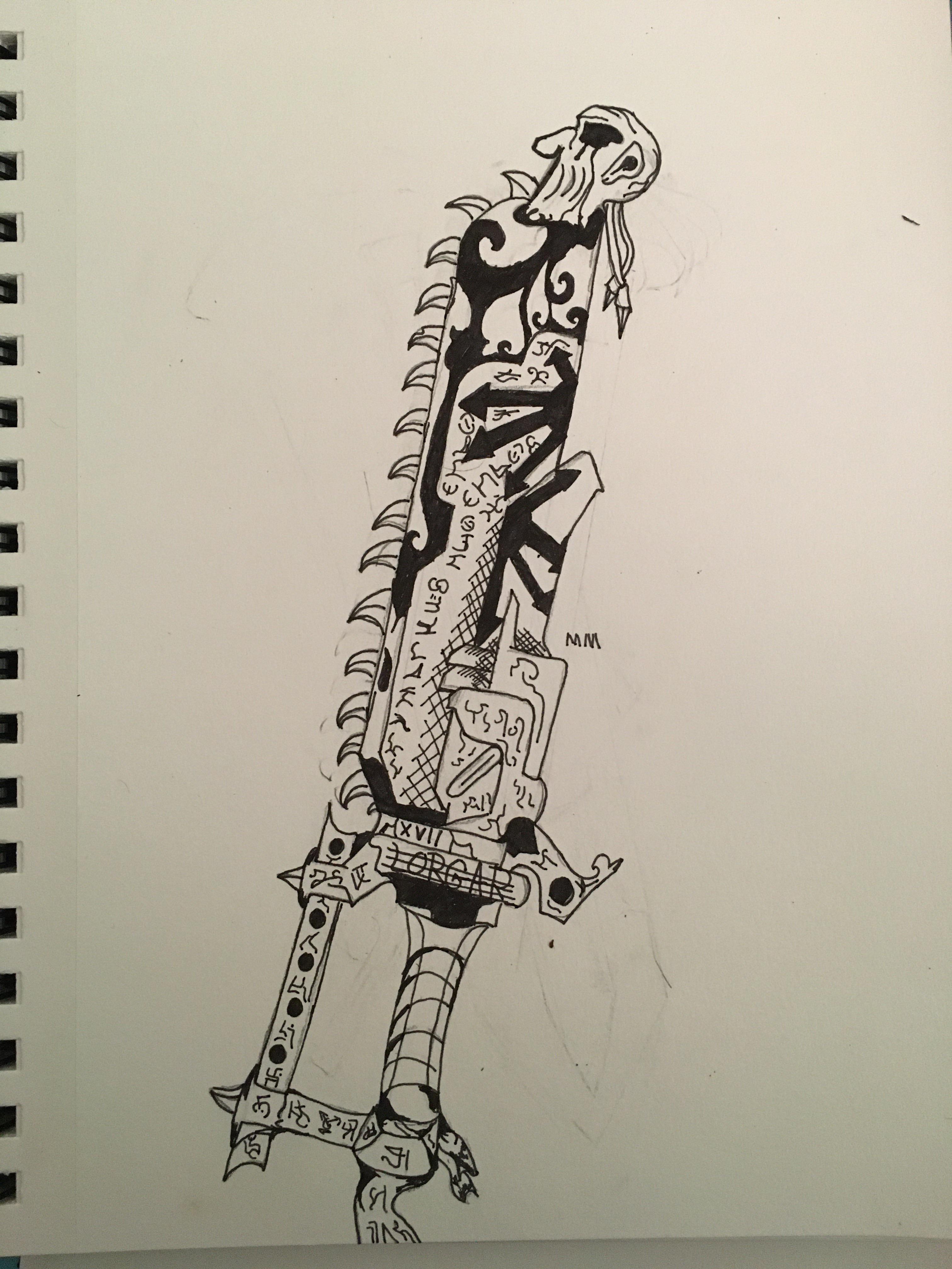 A heretical chainsword (OC) | Scrolller