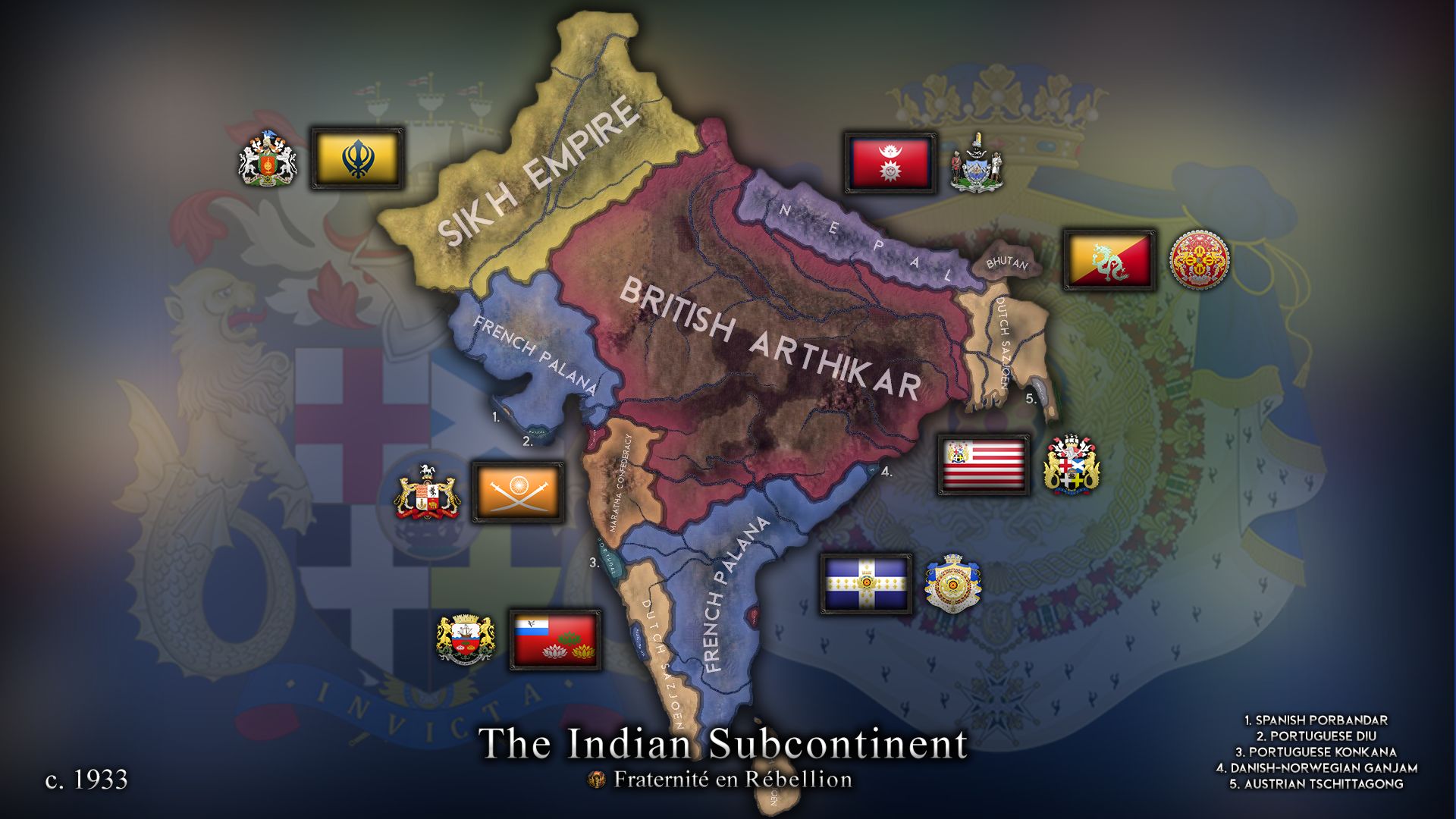 A Jewel Shattered; The Indian Subcontinent in Fraternité en Rébellion! | Scrolller