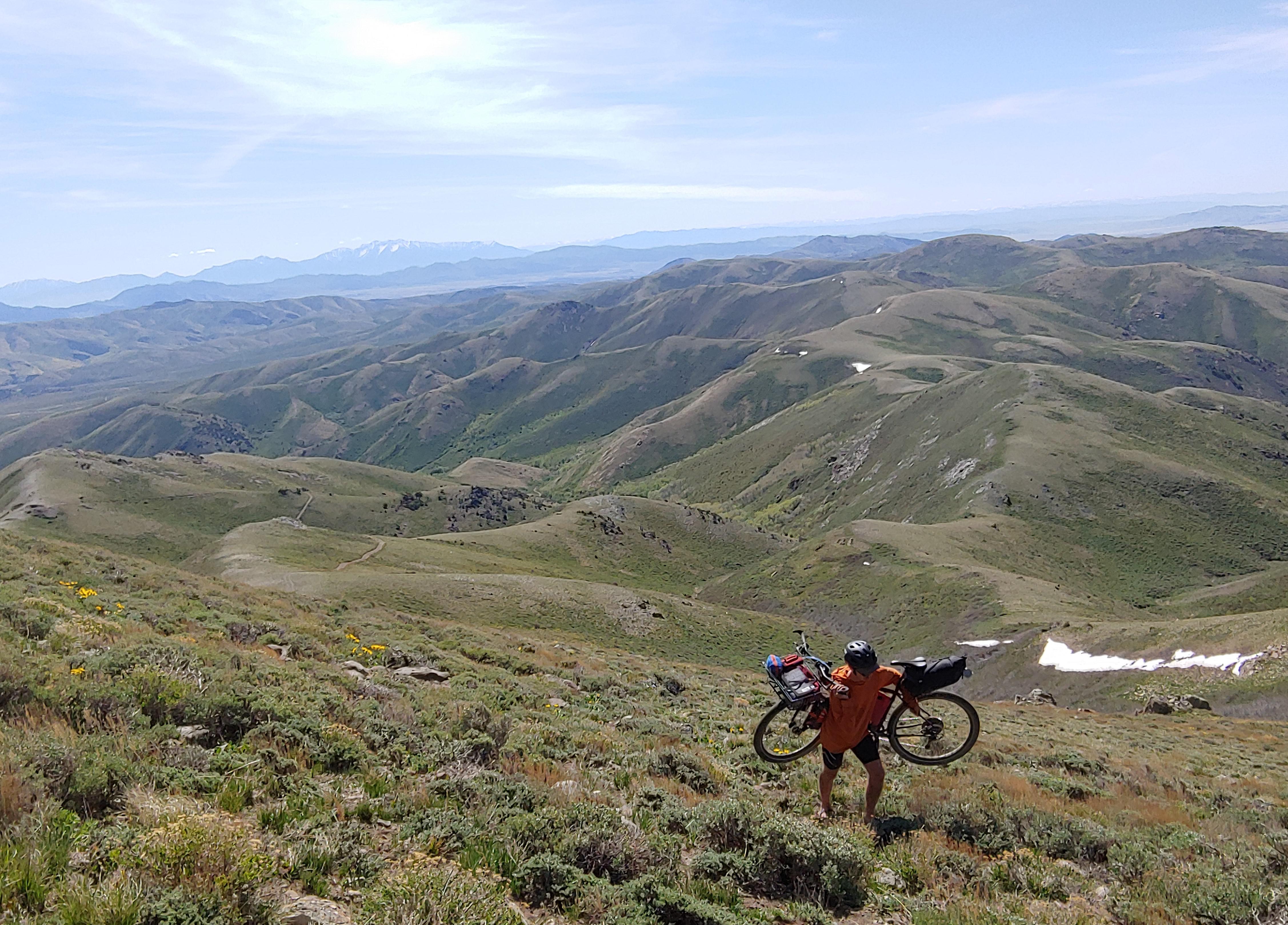 A little high-desert-hike-a-bike to connect old mining roads in Utah | Scrolller