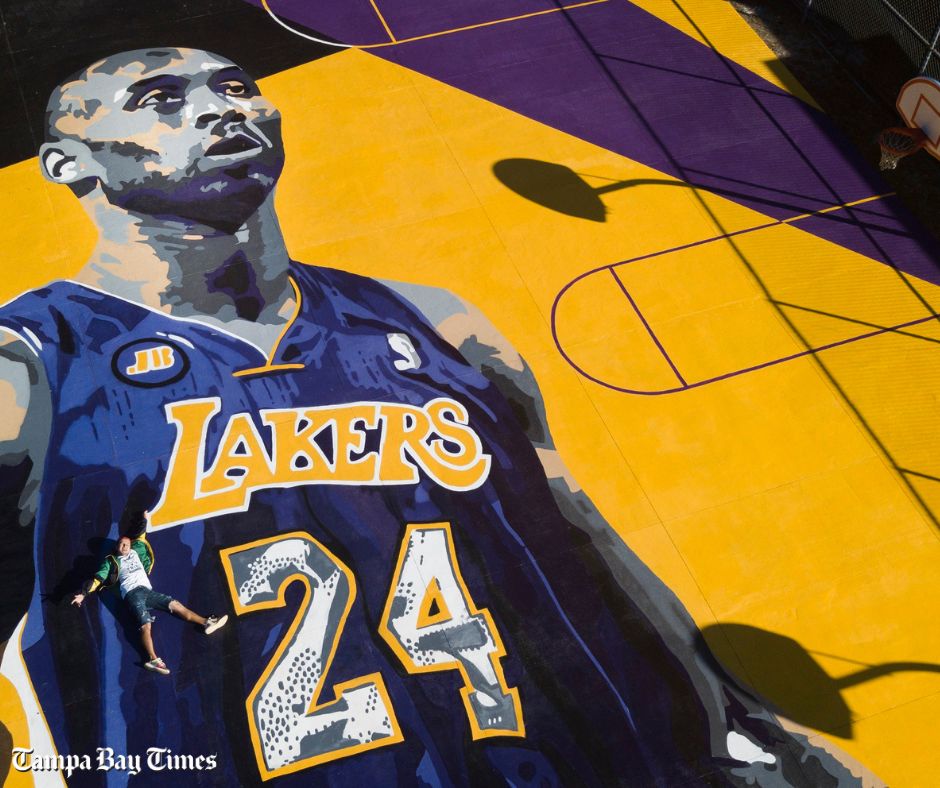 A massive Kobe Bryant mural covers a Tampa school's basketball court | Scrolller