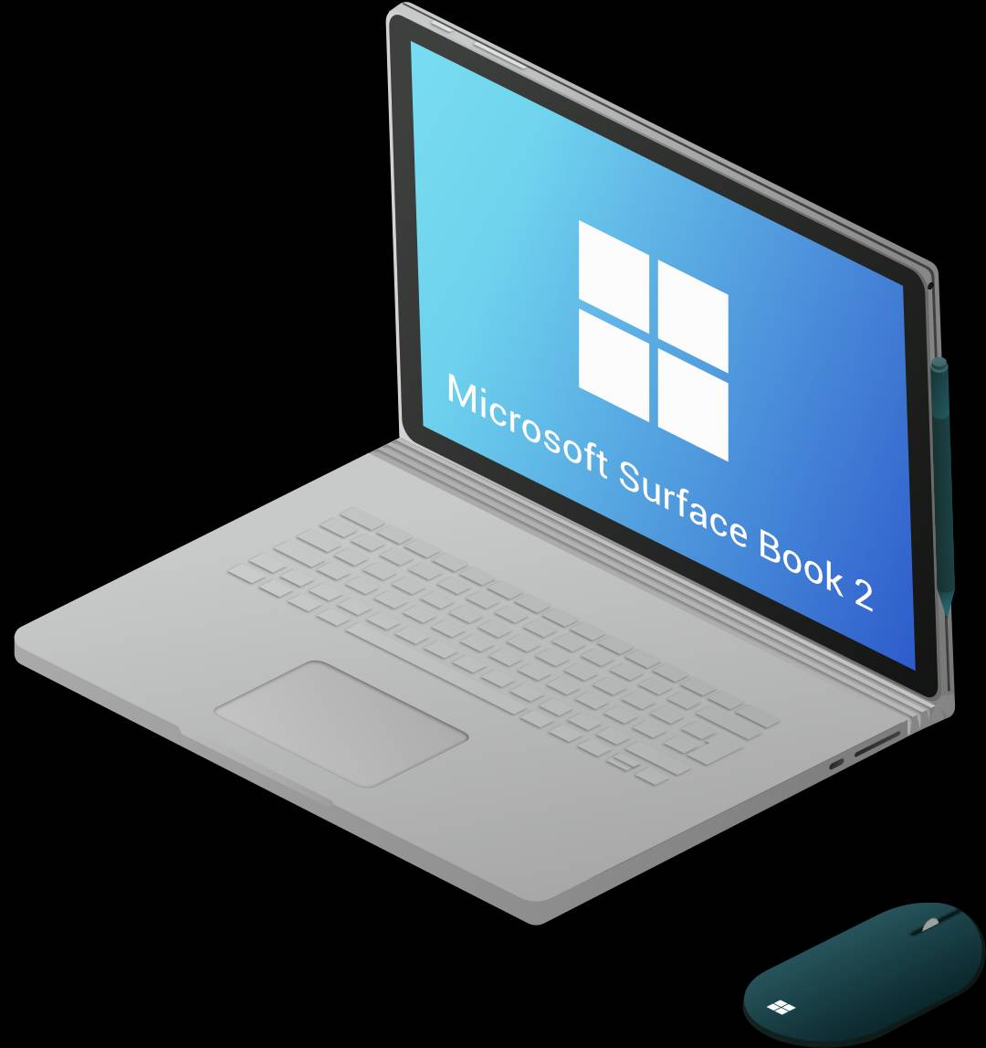 A Microsoft Surfaces Book 2 I made with my Microsoft Surface Book 2 in Affinity Designer. Its ...
