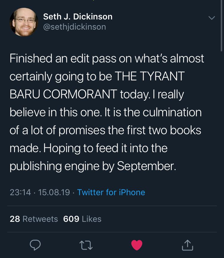 A nice update from Seth Dickinson | Scrolller