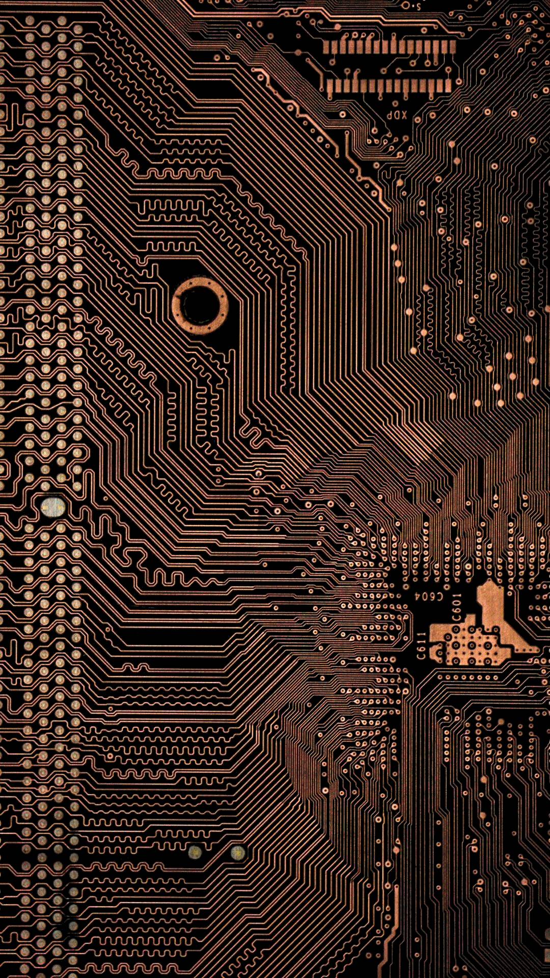 A PCB with the copper traces exposed [1080x1920] | Scrolller