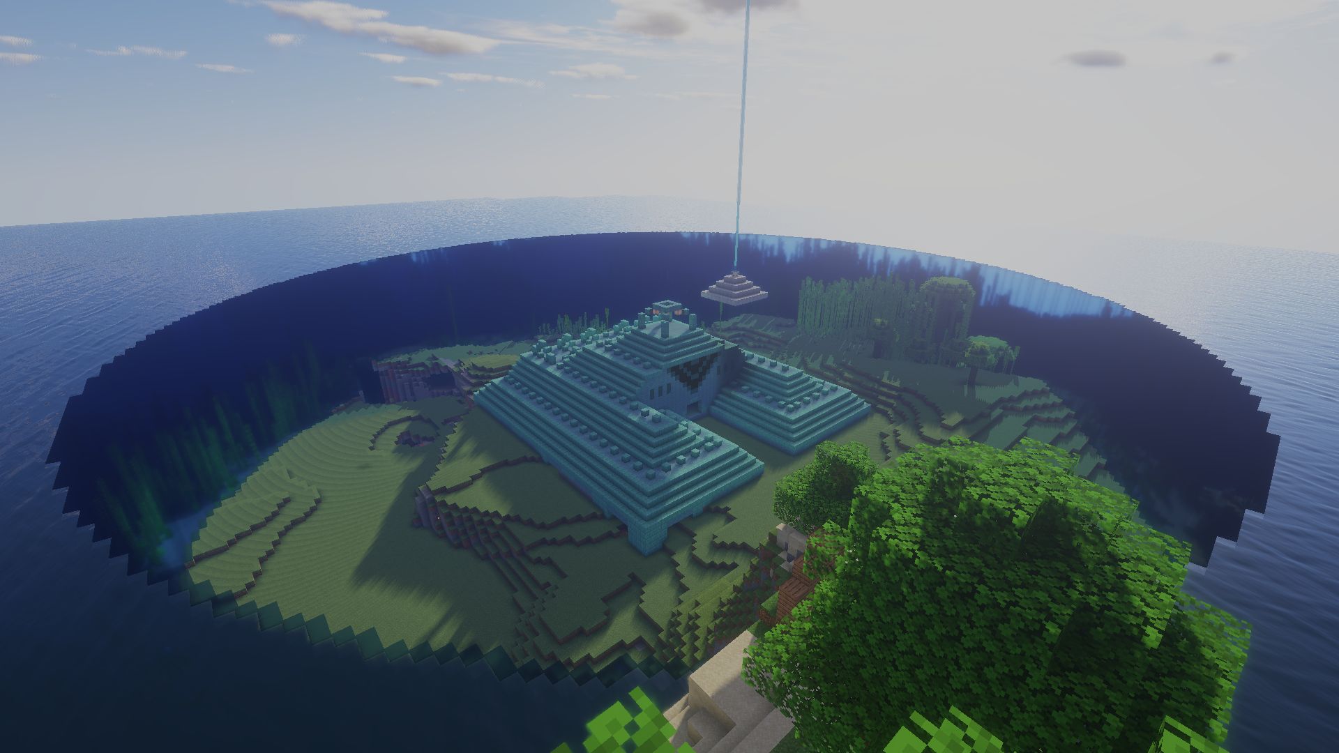 A picture of my ocean base I've been building on a vanilla server my friend runs. | Scrolller
