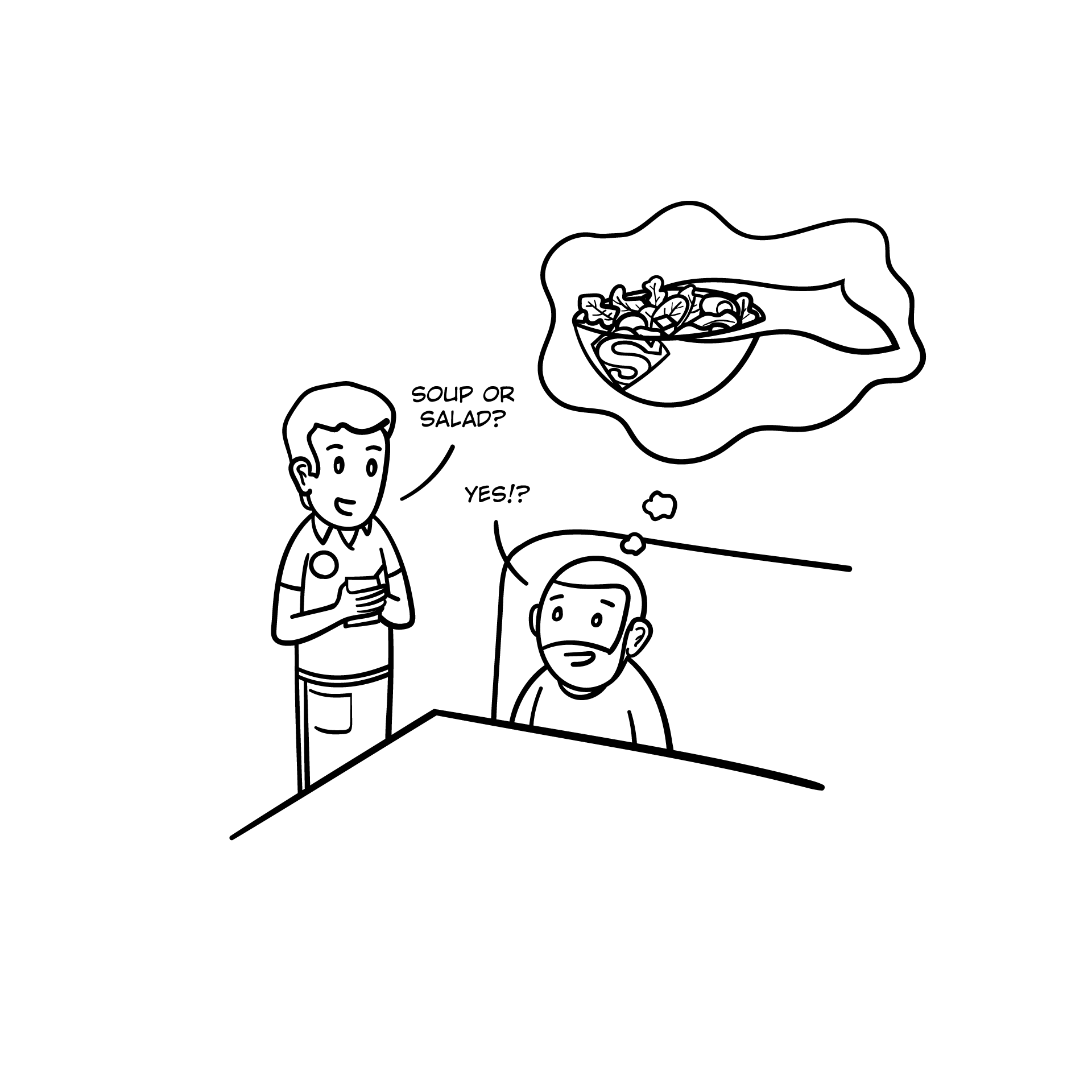 A salad of the mondegreen variety (inspired by actual events). | Scrolller