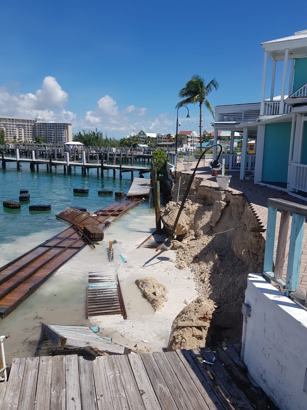 A seawall in Port Lucaya has collapsed. | Scrolller