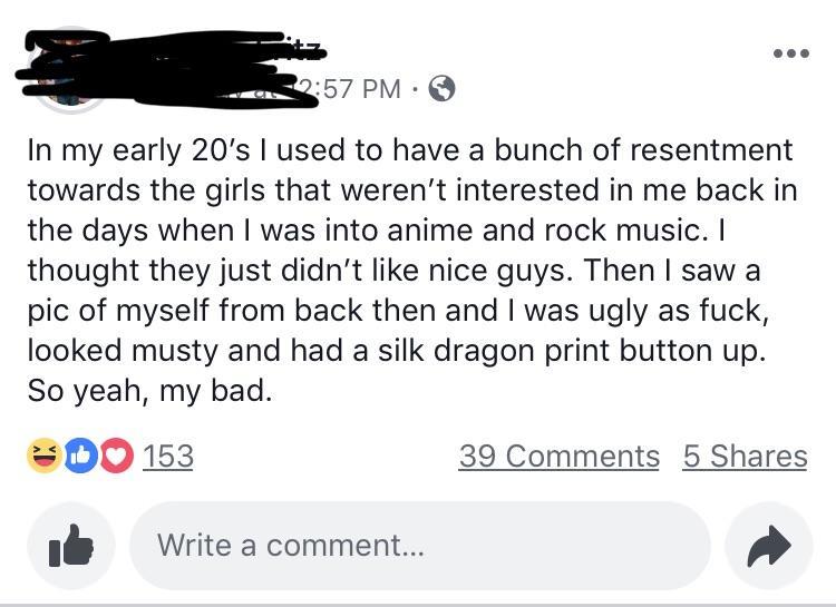 A self aware former nice guy | Scrolller