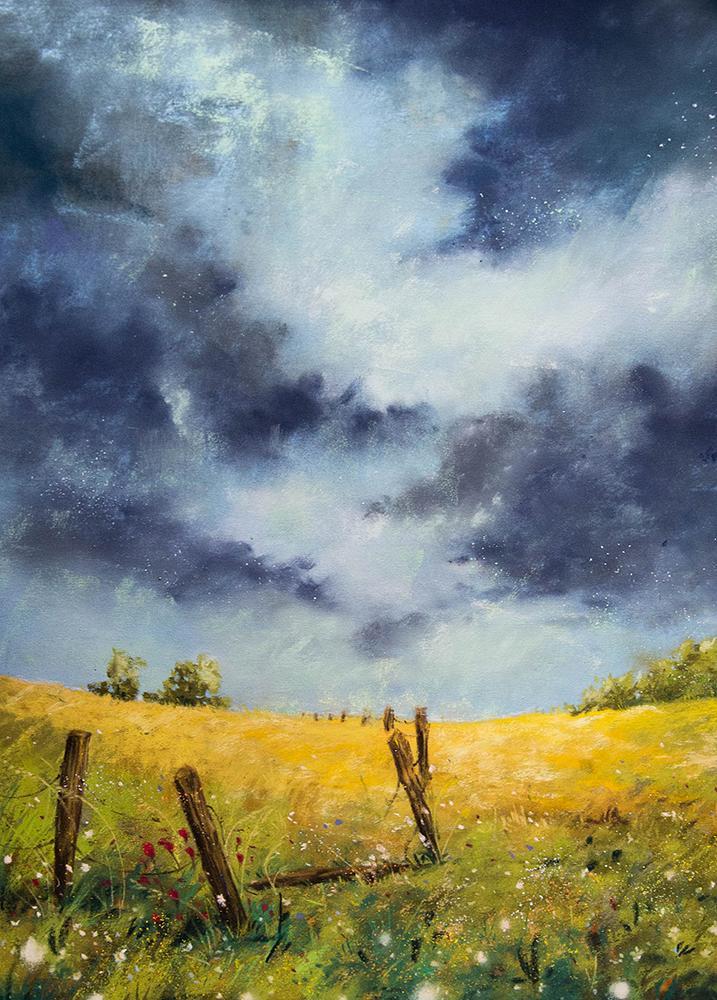 A stormy sky, Pastels, 9x12 | Scrolller