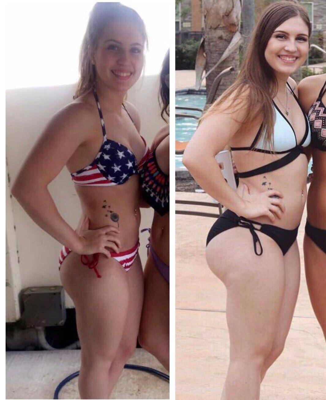 About 1.25 years difference. She gained from face to legs. Wowzers. | Scrolller