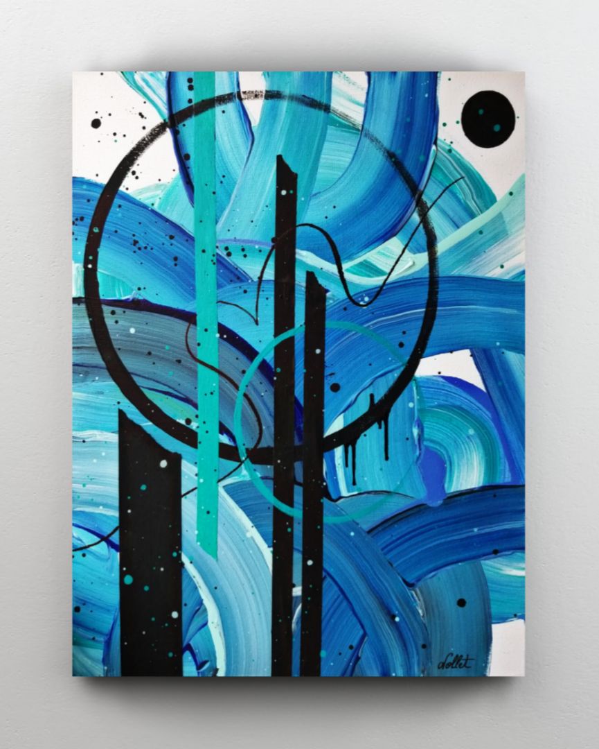 Abstract art on canvas, Allison Nollet, 2020. | Scrolller