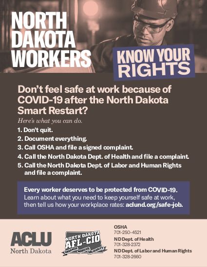 ACLU/AFL-CIO guide for reporting workplace coronavirus safety violations | Scrolller