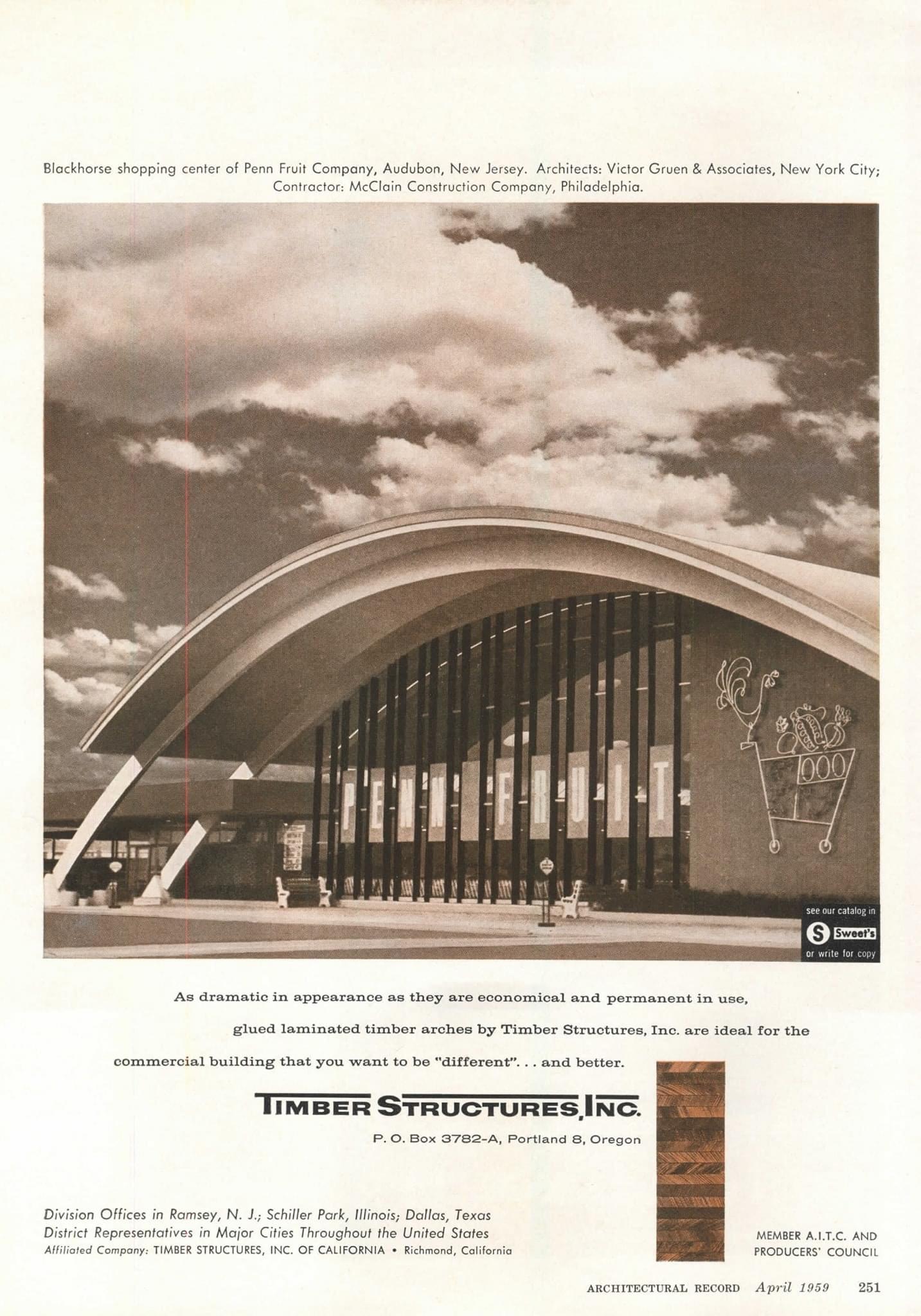 Ad for Timber Structures Inc (1959) | Scrolller