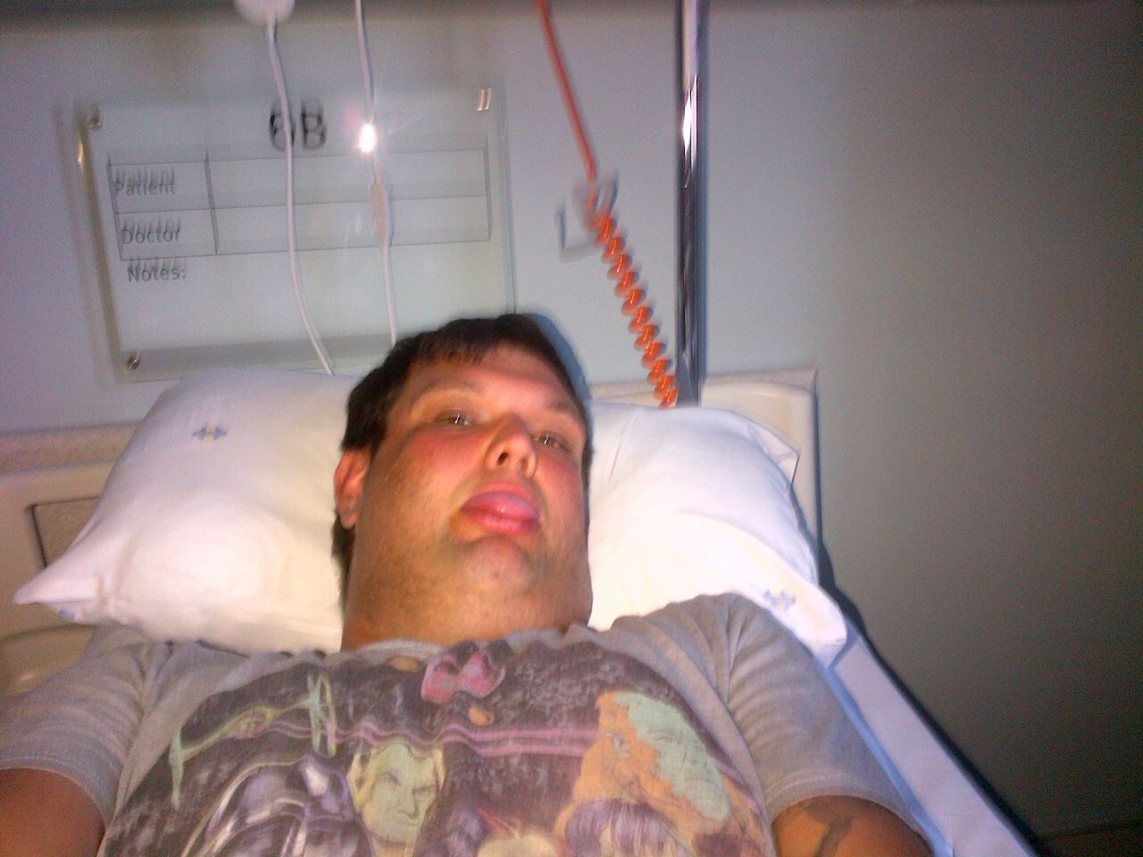 Adam in hospital with a bad back. Send him your well wishes if you got em! | Scrolller