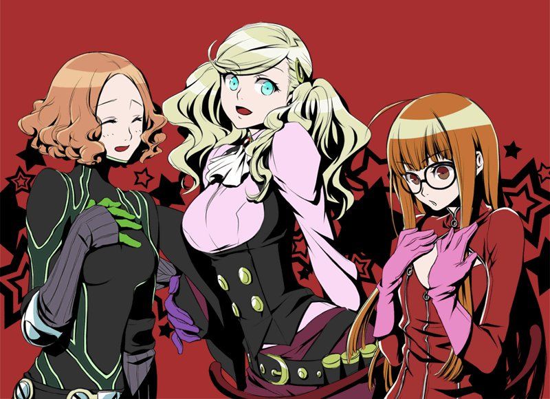 Adorable Artwork of Futaba, Ann, and Haru swapping Phantom Thief Outfits! | Scrolller