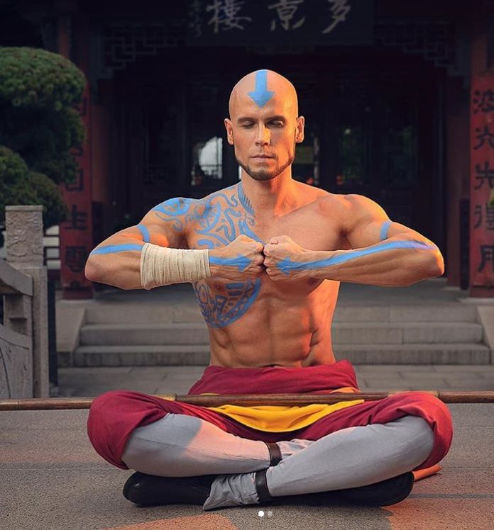Adult (ripped) Aang. Credits to: elfficosplay | Scrolller