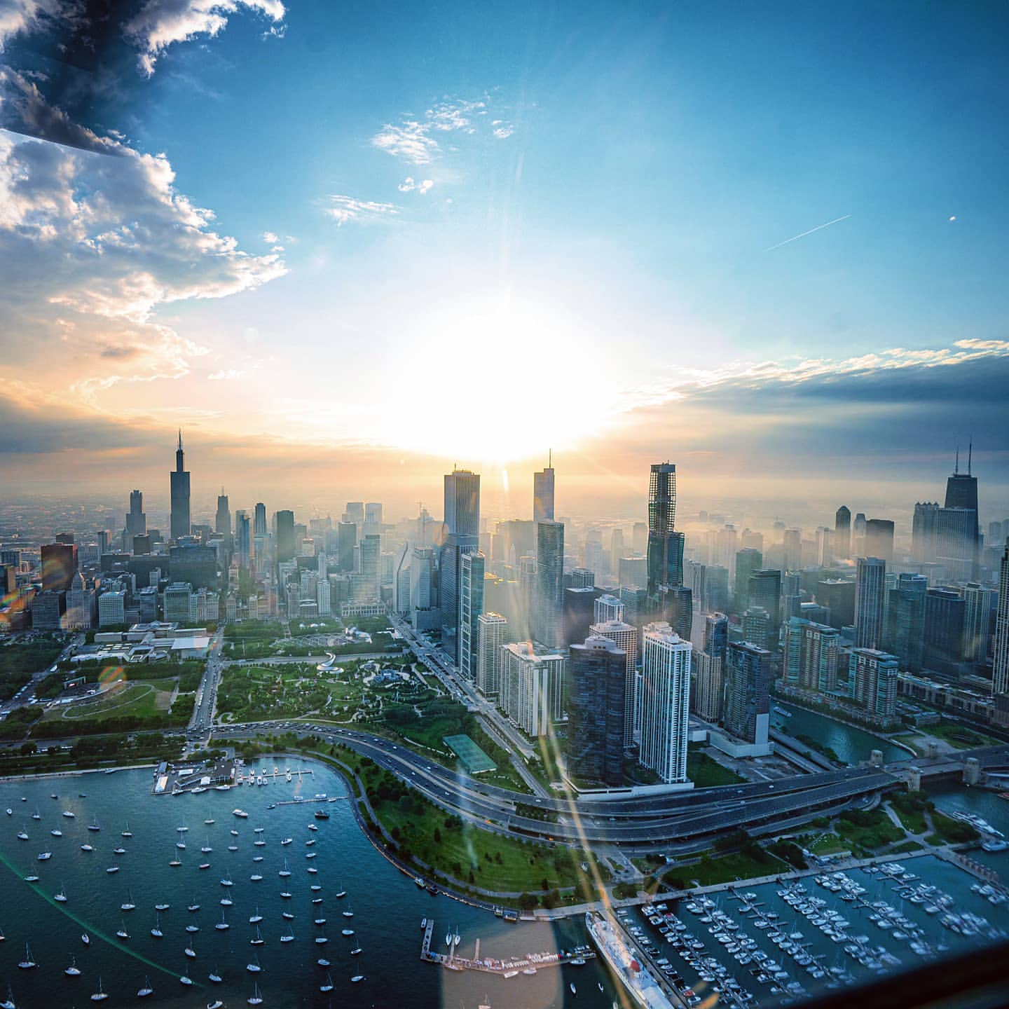 Aerial view of chicago | Scrolller