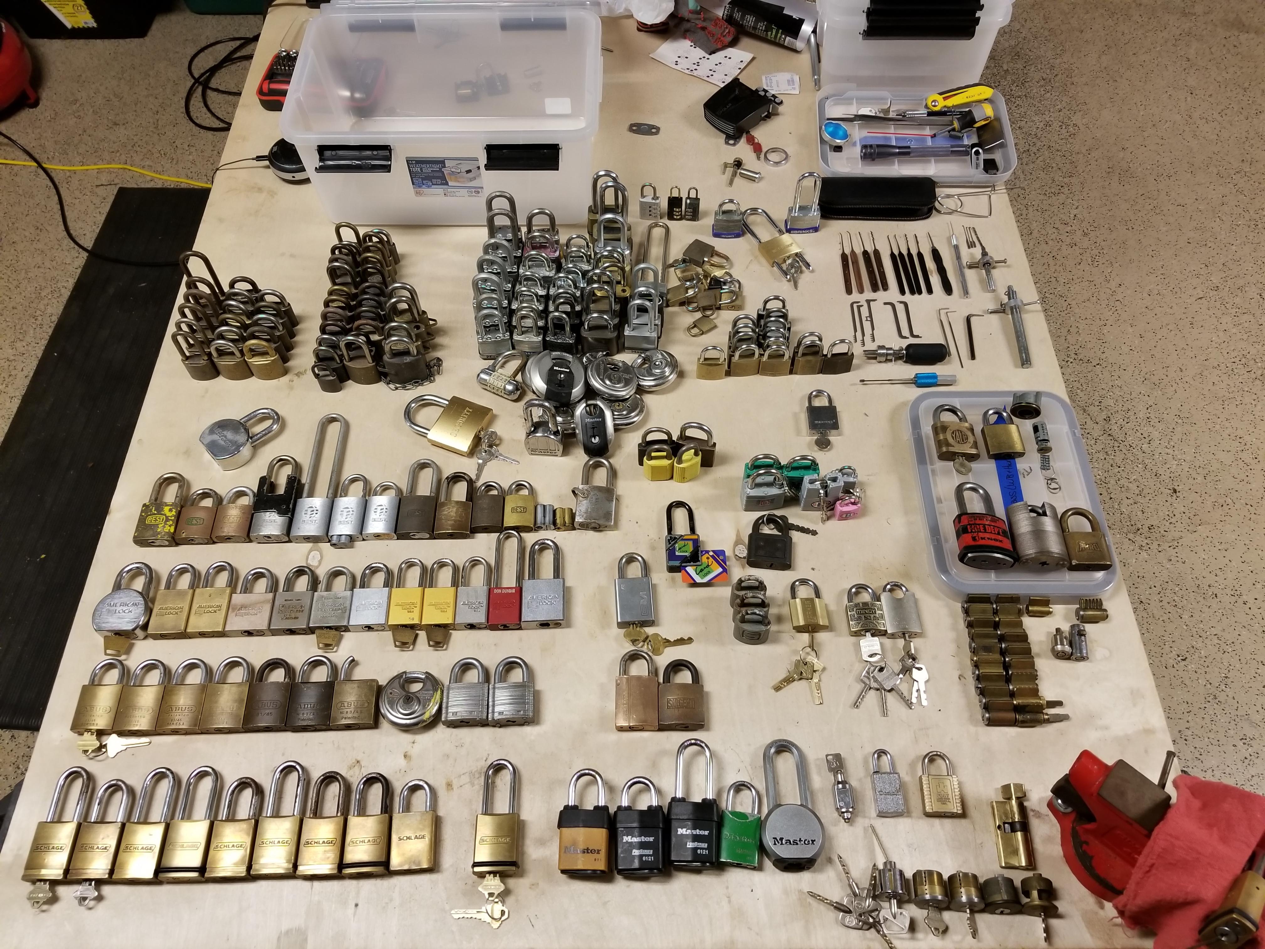 After picking for 8 years, this is my lock and pick collection in it's entirety. | Scrolller