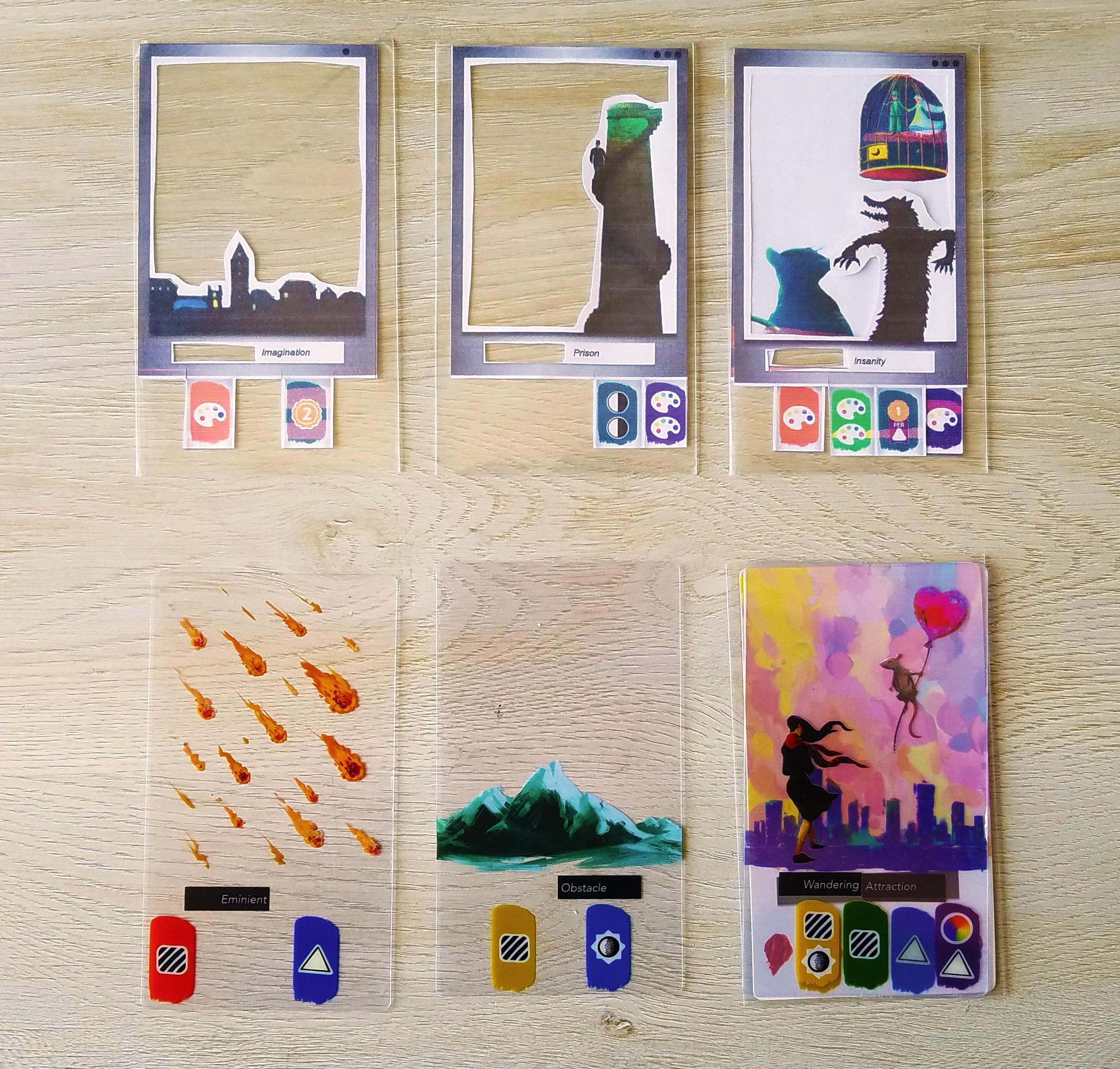 After playing with hand cut cards for months, playing with actual transparent cards is a ...