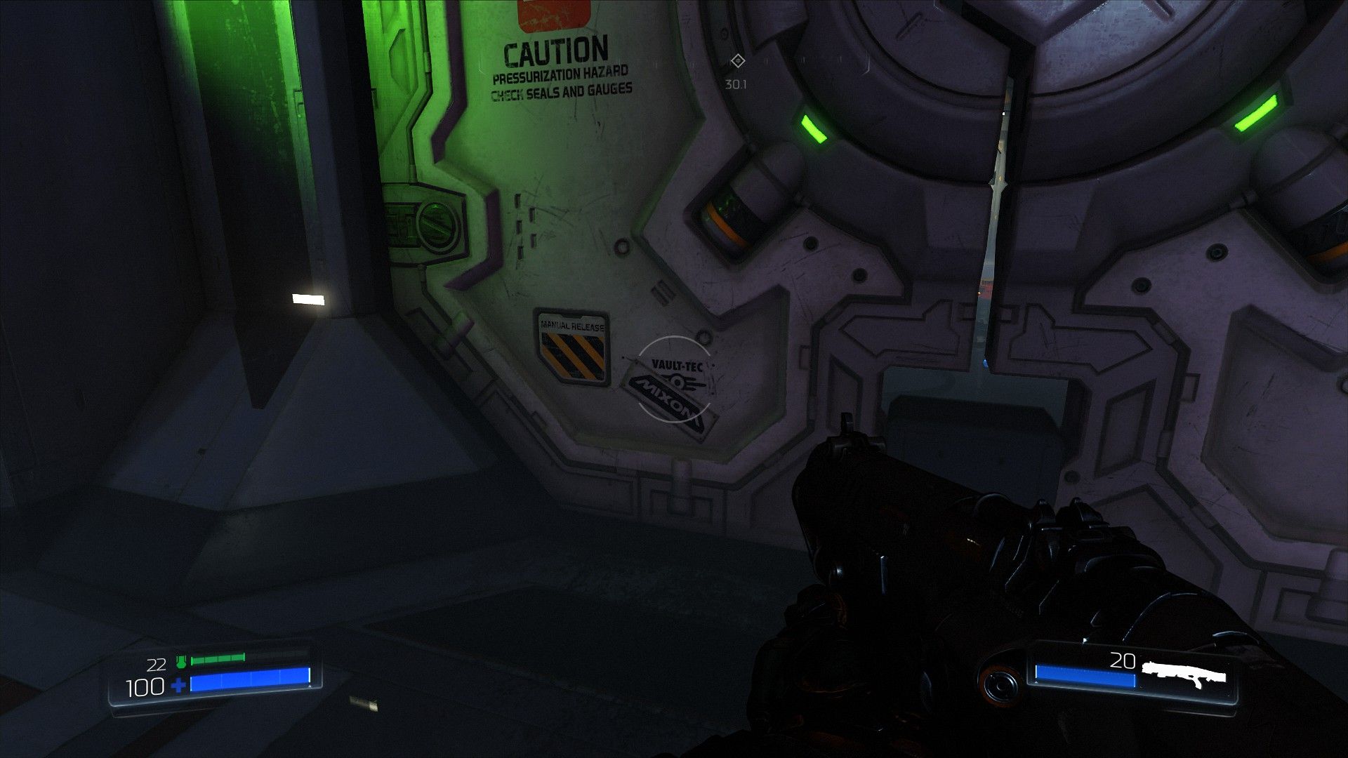 After the first mission of DOOM, there is a Vault-Tec logo on the airlock door | Scrolller