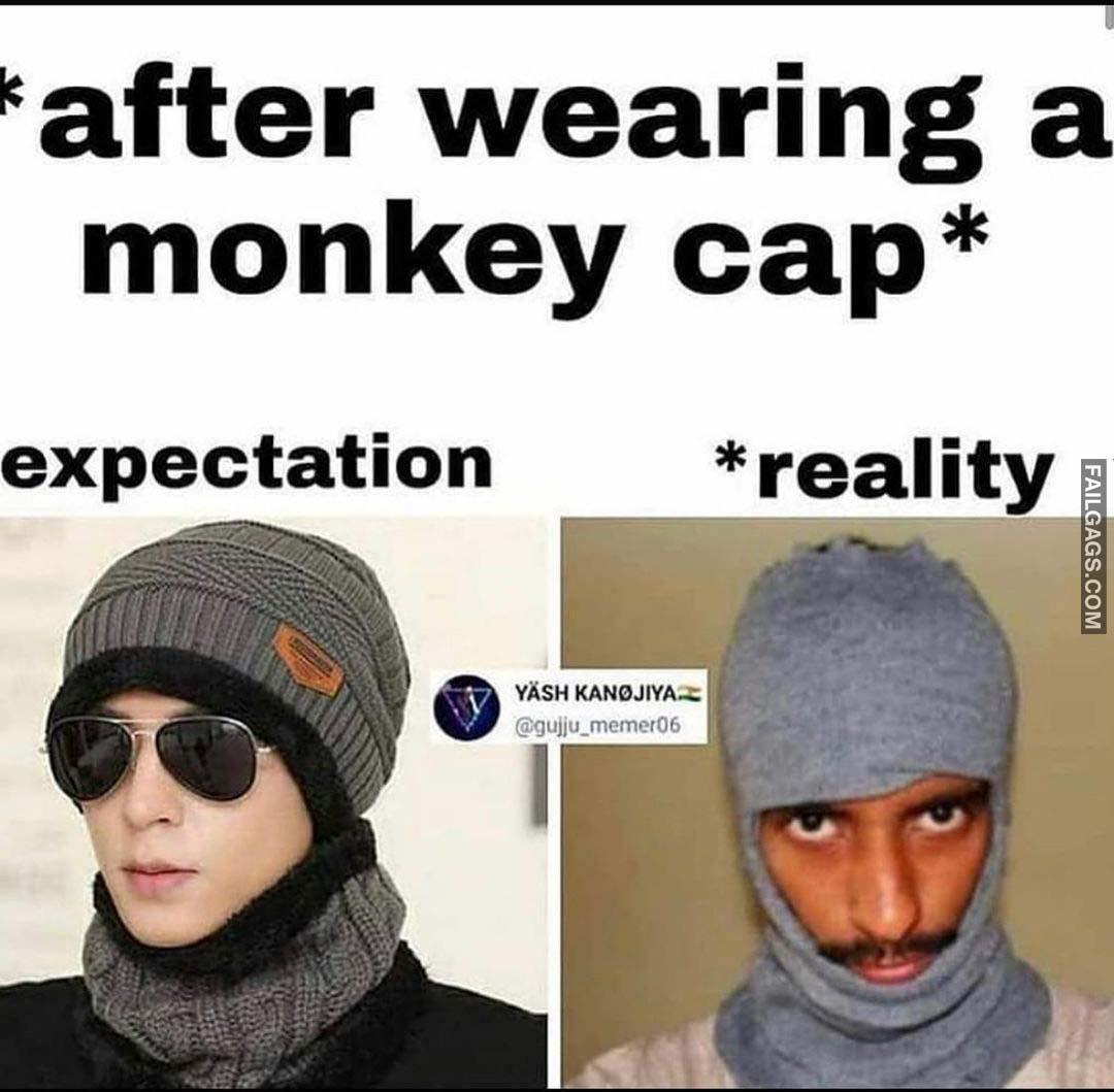after wearing a monkey cap funny indian memes | Scrolller