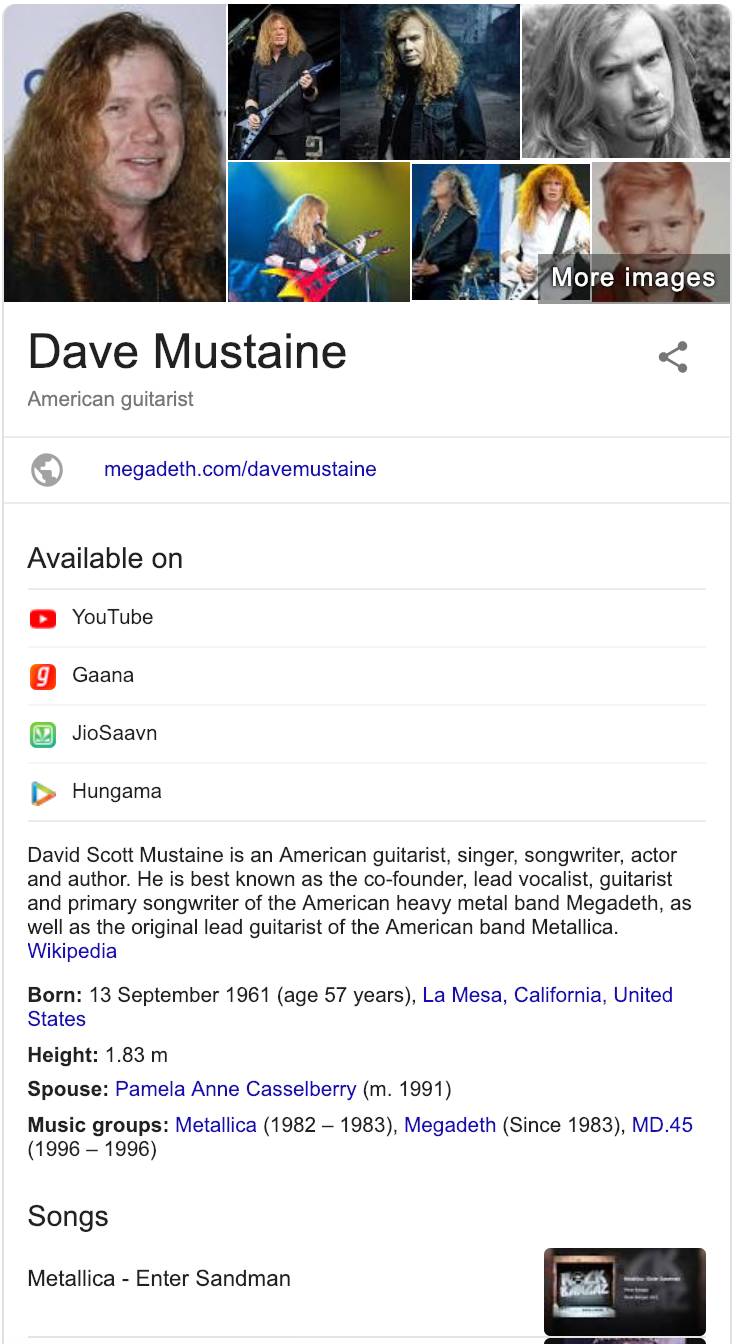 Ah yes a classic Megadeth song. | Scrolller