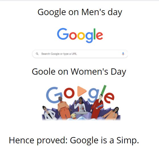 Ain't no Simp like google Biaaaachhhhh. | Scrolller