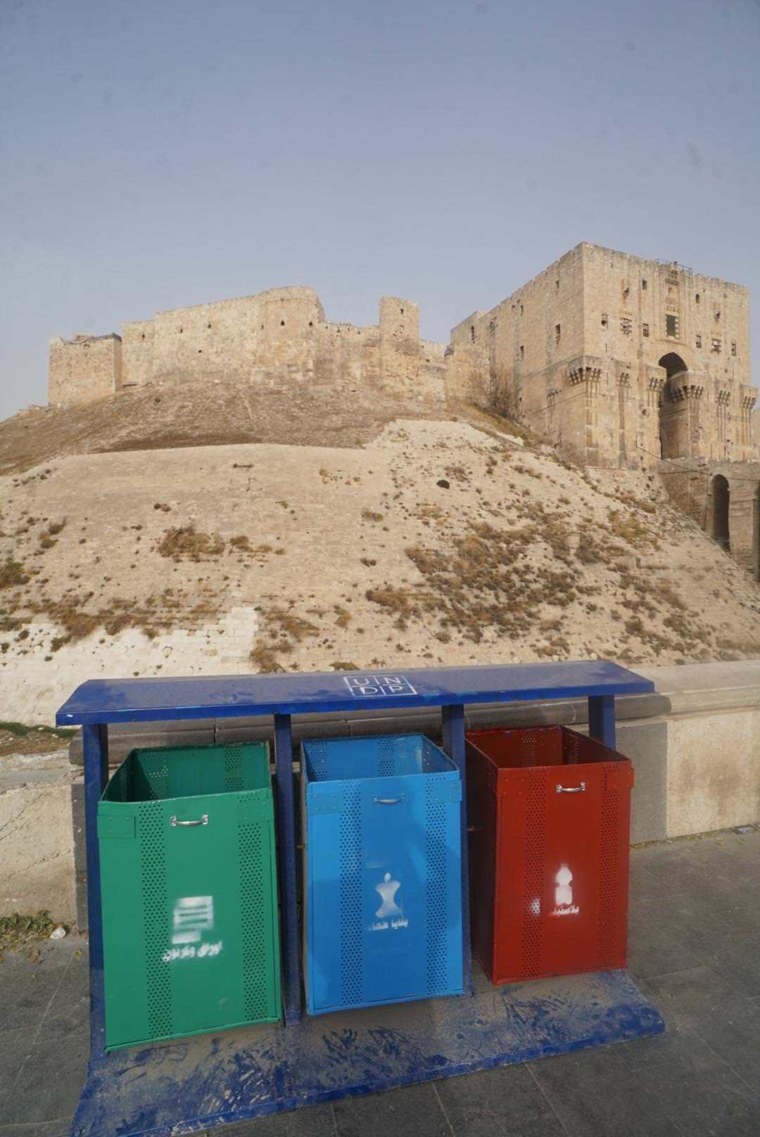 Aleppo today: Recycling bins installed at the citadel | Scrolller