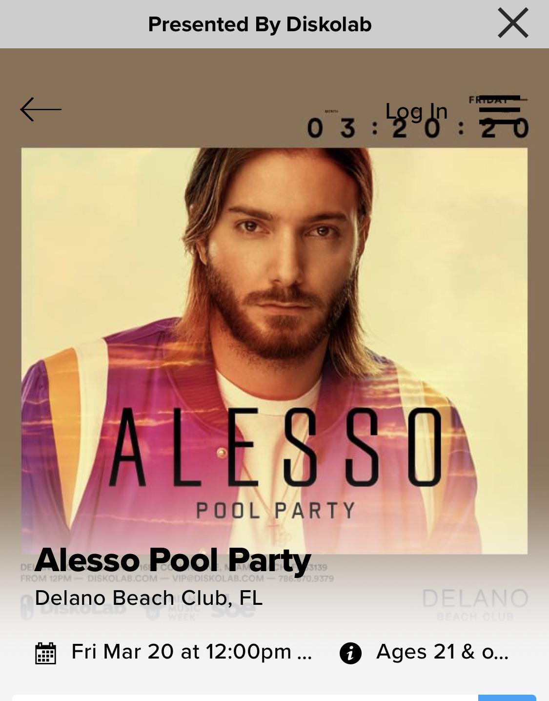 Alesso Pool Party | Scrolller