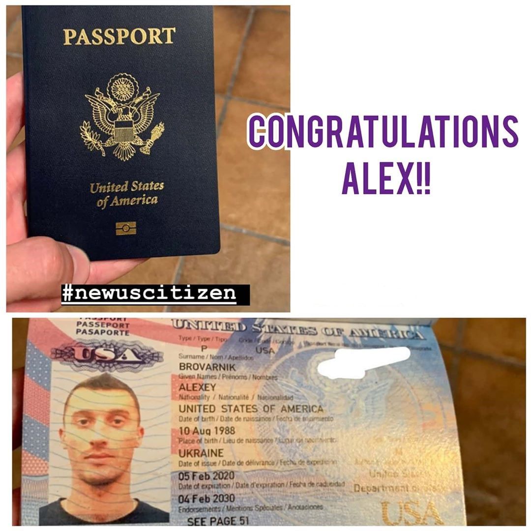 Alex's new US passport as a citizen! | Scrolller