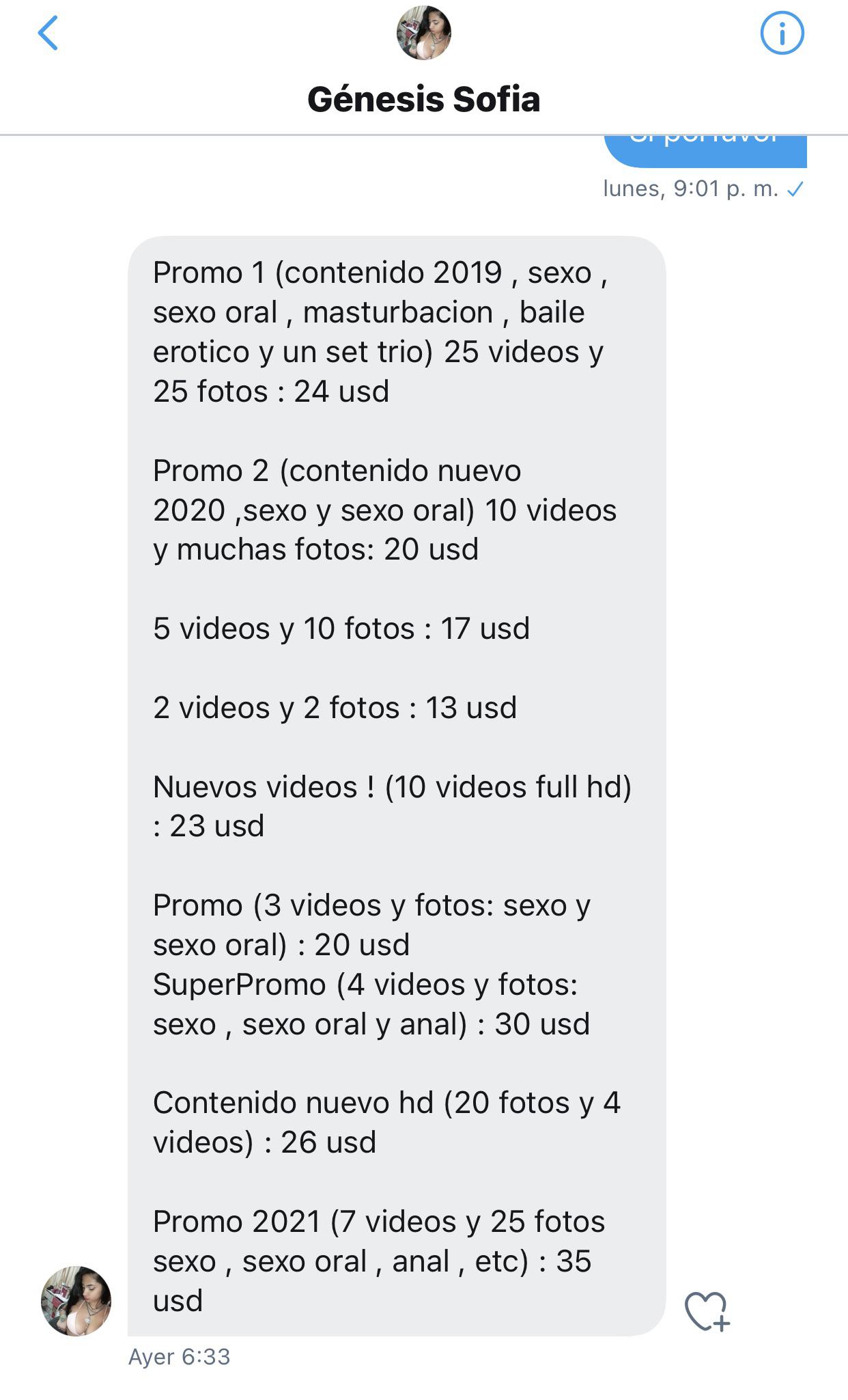 Alguien tiene el nuevo contenido de Genesis sofia? | Scrolller