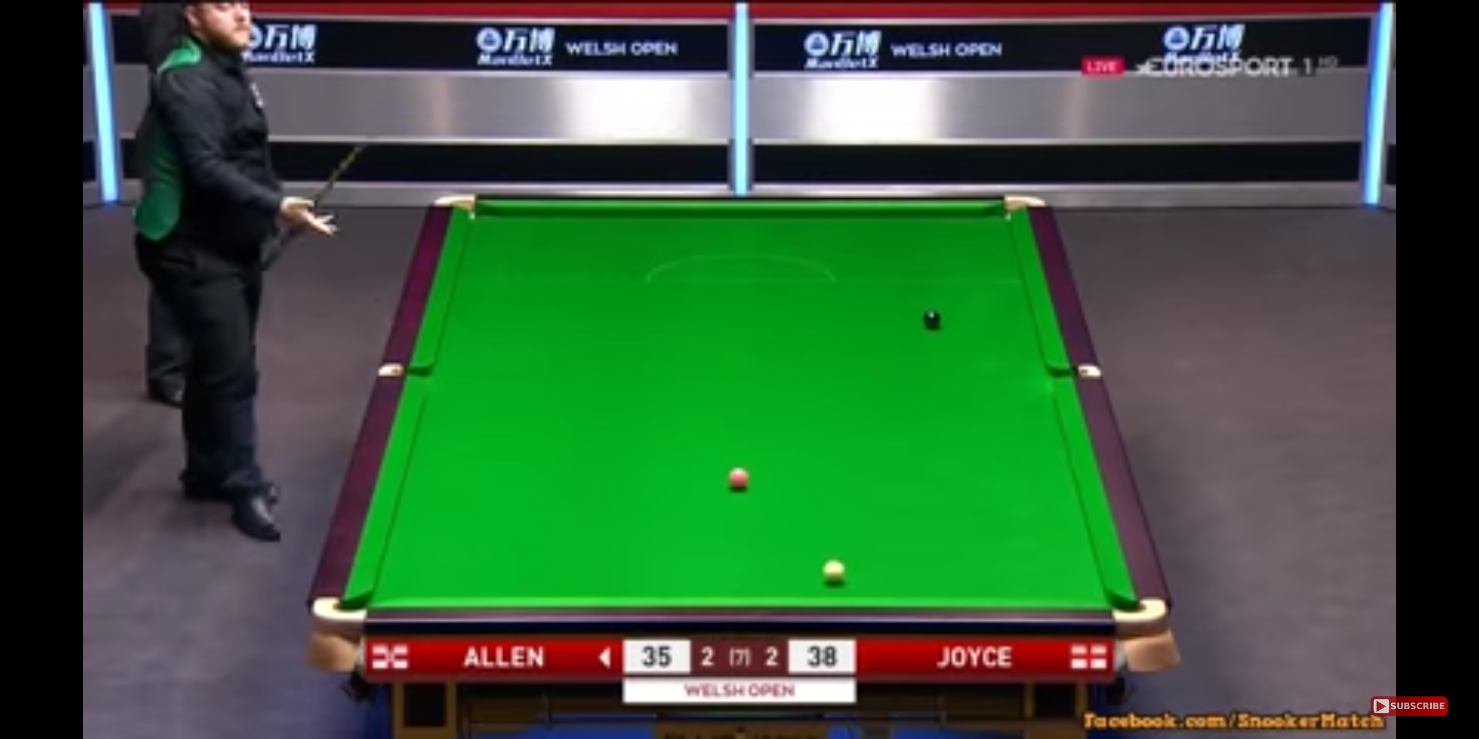 Allen vs Joyce: Lowest scoring frame of professional snooker I've seen | Scrolller