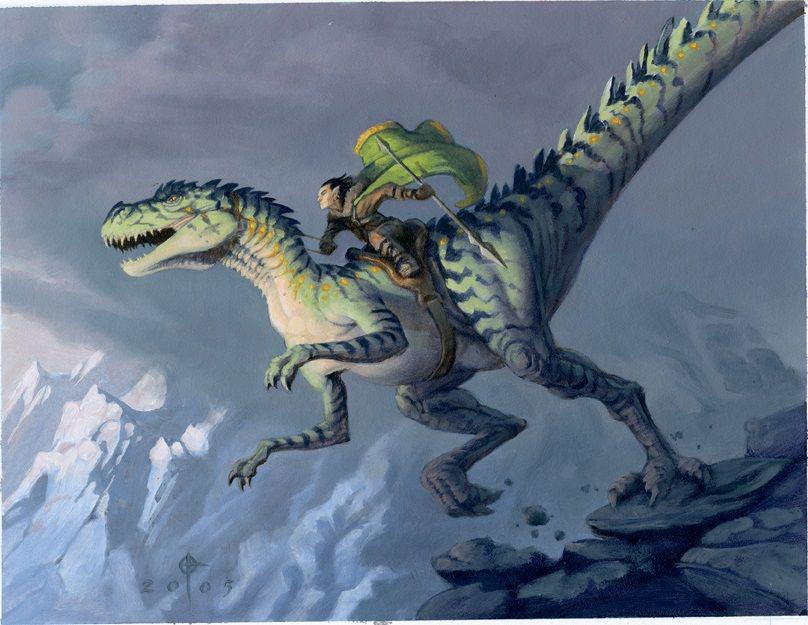 Allosaurus Rider by Daren Bader | Scrolller