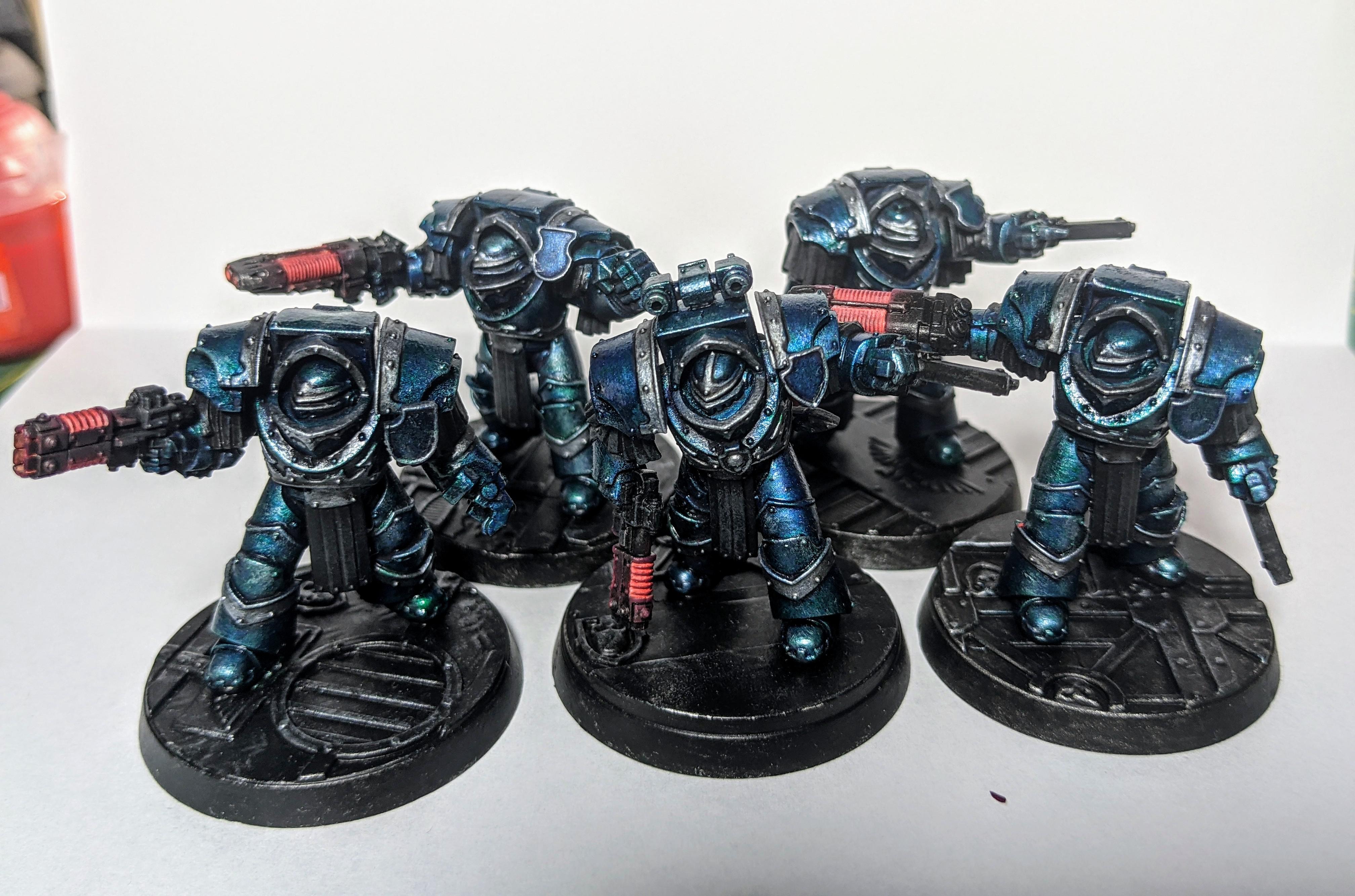 Alpha Legion Chaos Terminators ready to get the drop on some folks. | Scrolller