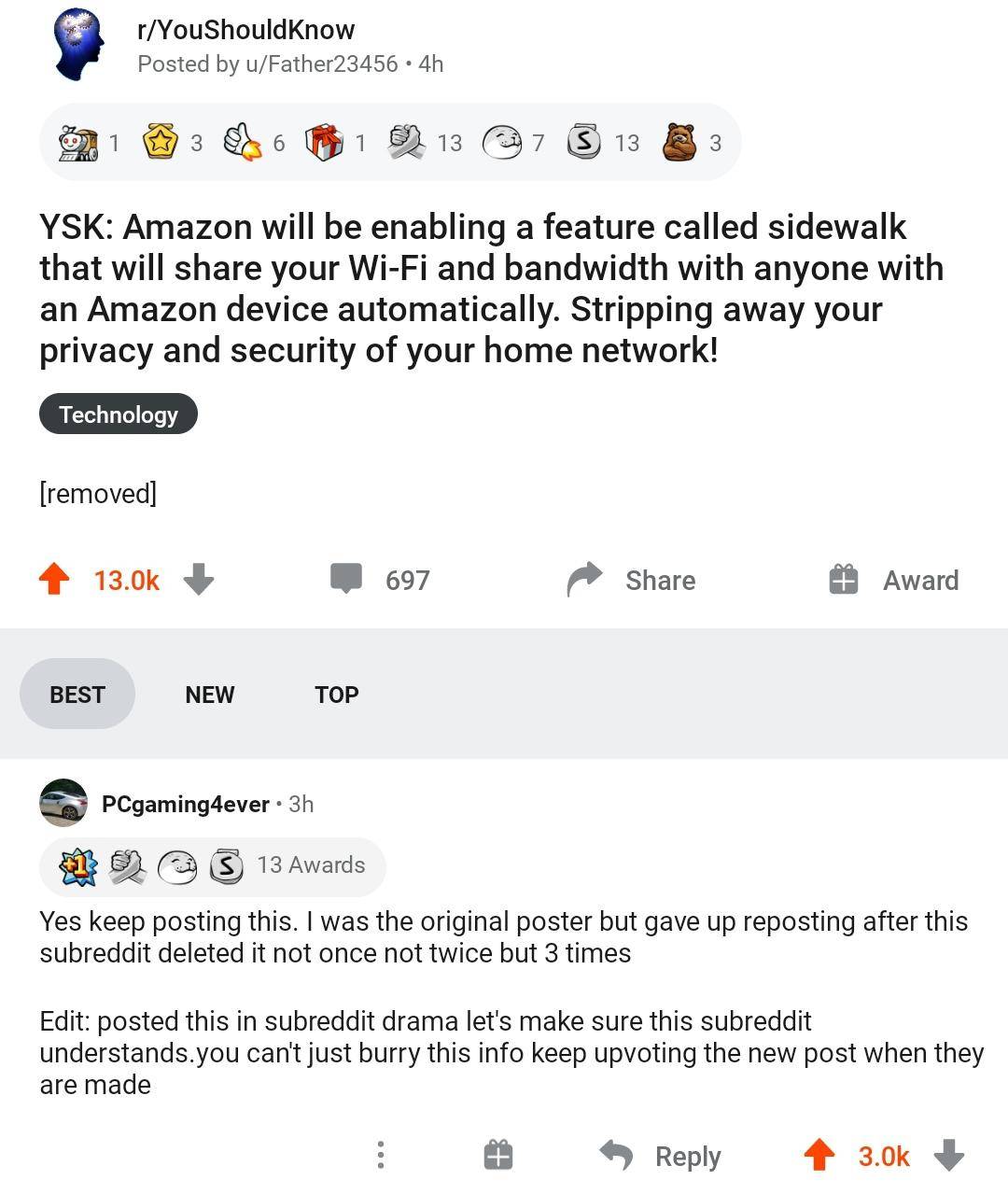 Amazon sidewalk must be stopped | Scrolller