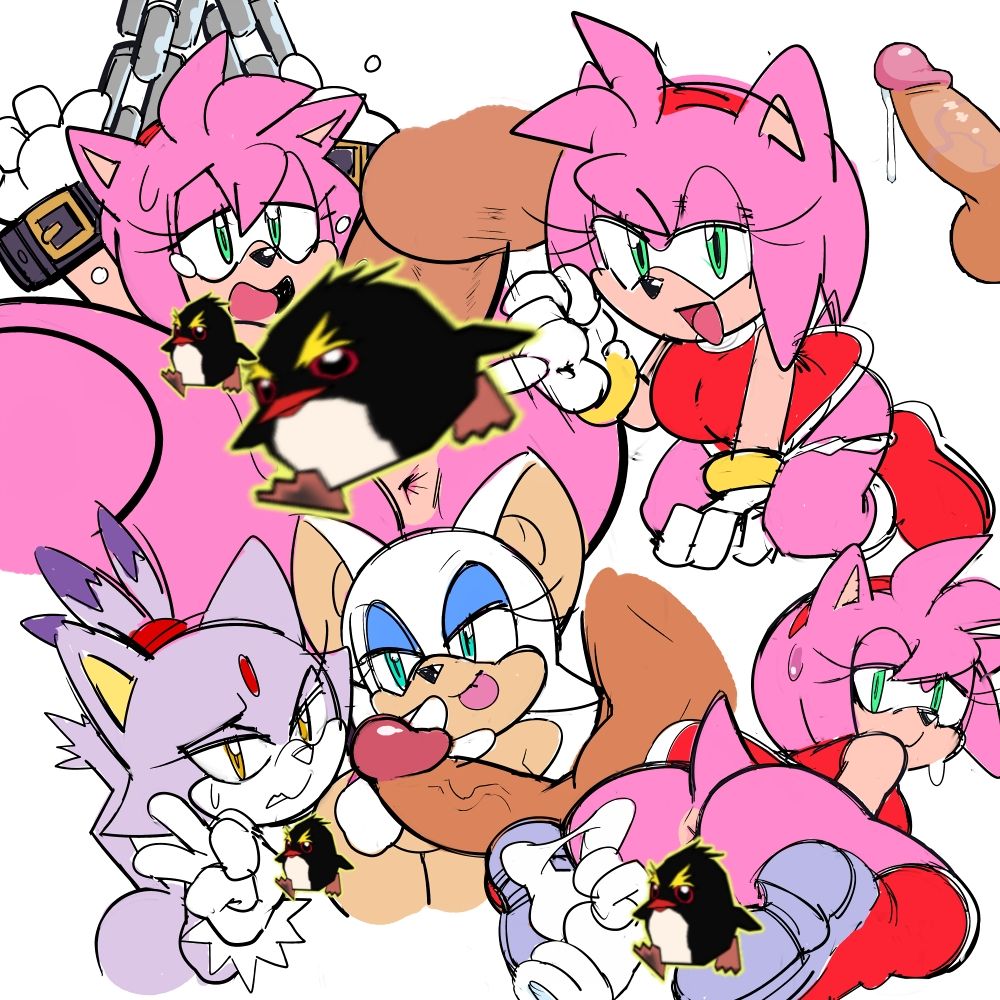 Amy Rose, Blaze, Rouge (Series: Sonic The Hedgehog) [Artist: watatanza] | Scrolller