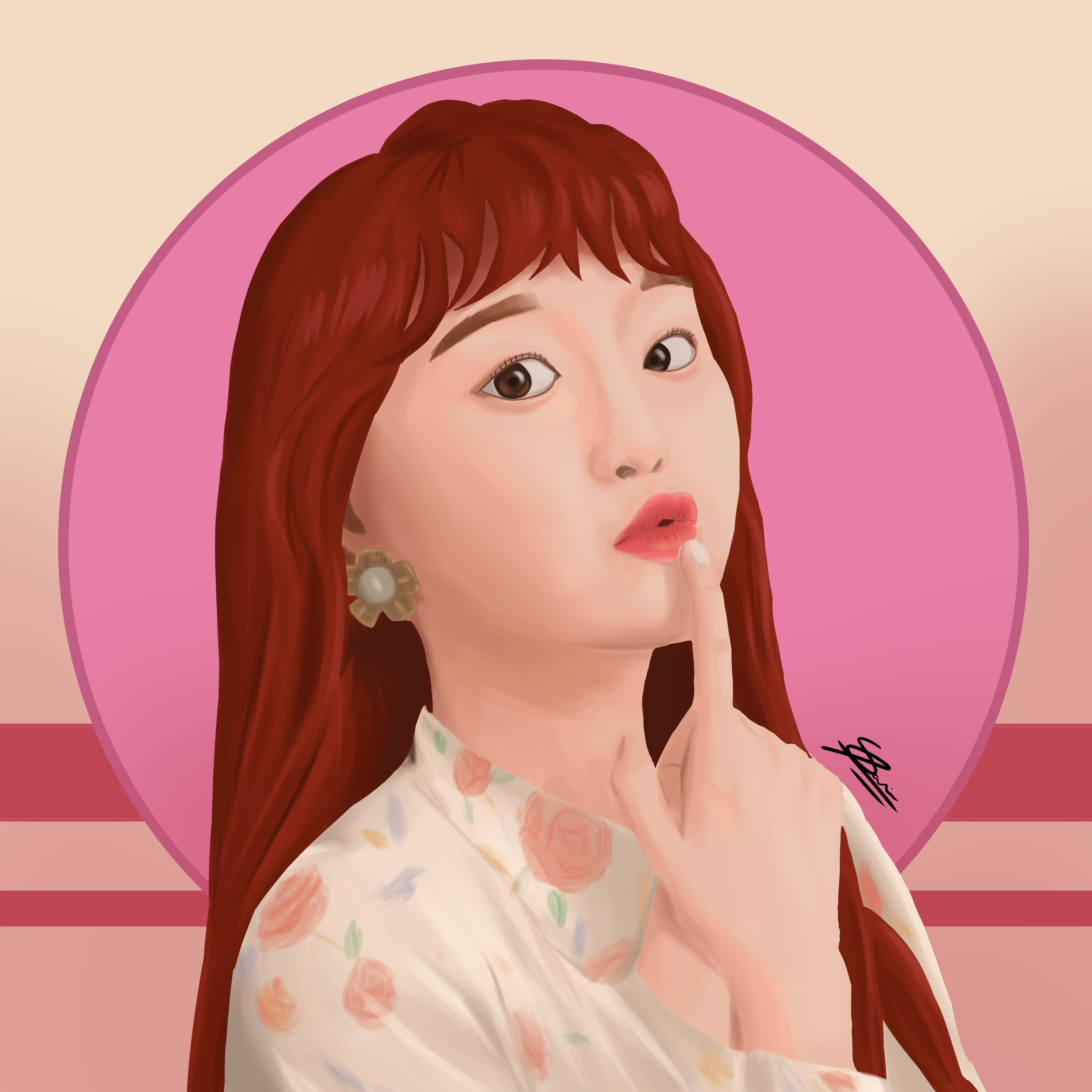 An attempt at drawing Chuu from LOONA | Scrolller