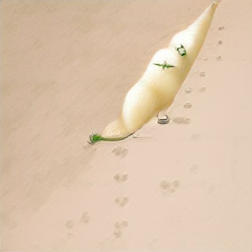 "an illustration of a daikon radish walking a dog" | Scrolller