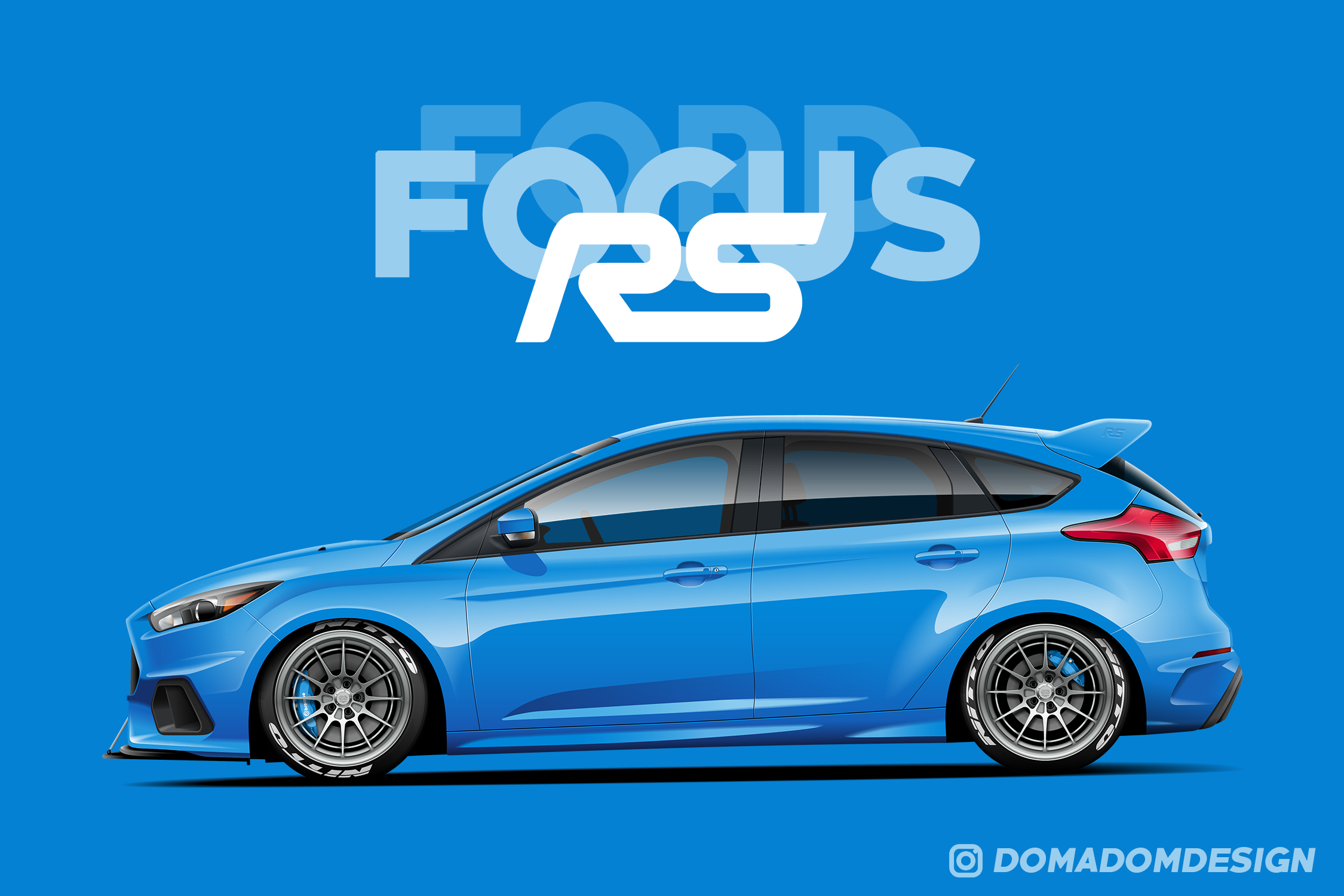An illustration of a Focus RS I made some time ago, thought you guys might like it | Scrolller