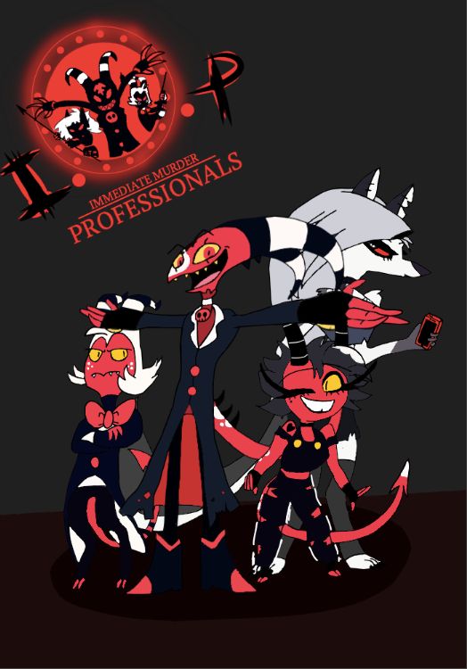 An old drawing of the Helluva Boss crew I did a while back | Scrolller