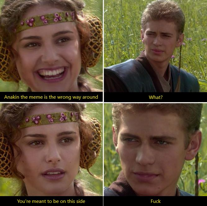 Anakin on the wrong side again | Scrolller