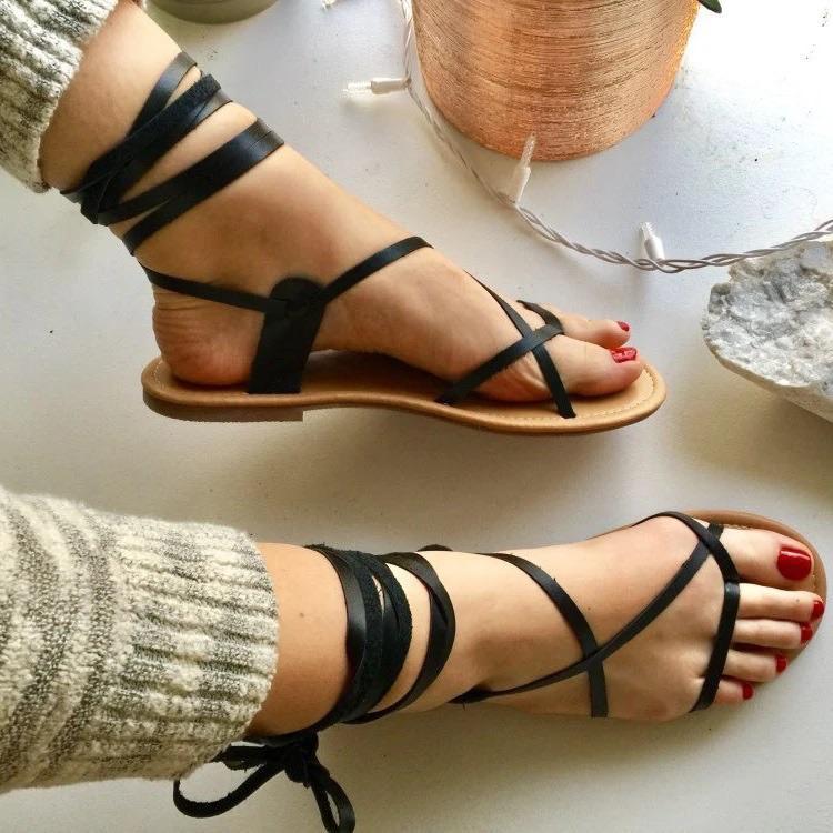 Ankle strapped thong sandals | Scrolller