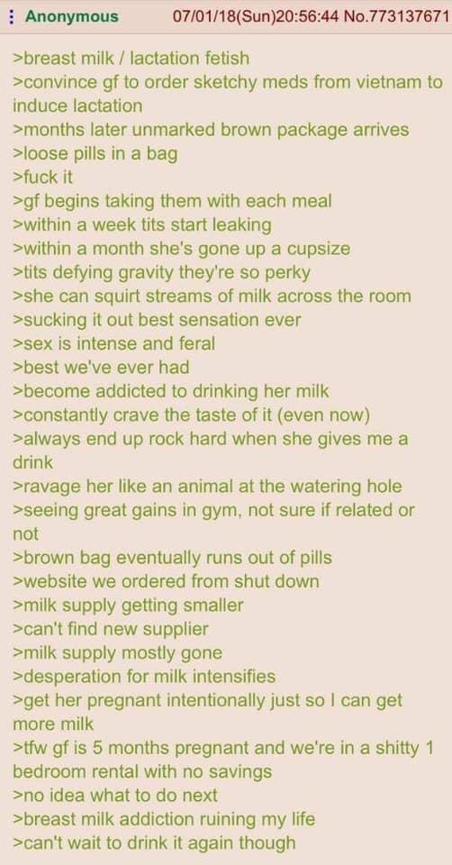 Anon enjoys milk | Scrolller