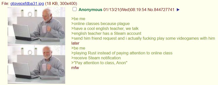 Anon has a cool teacher | Scrolller