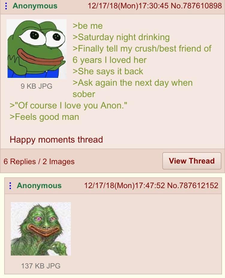 Anon has a nice moment. | Scrolller