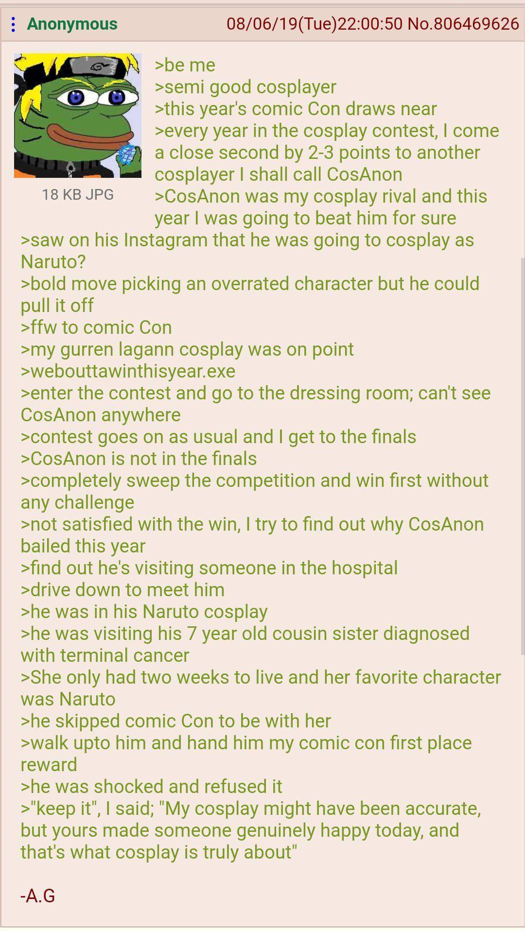 Anon is a cosplayer | Scrolller