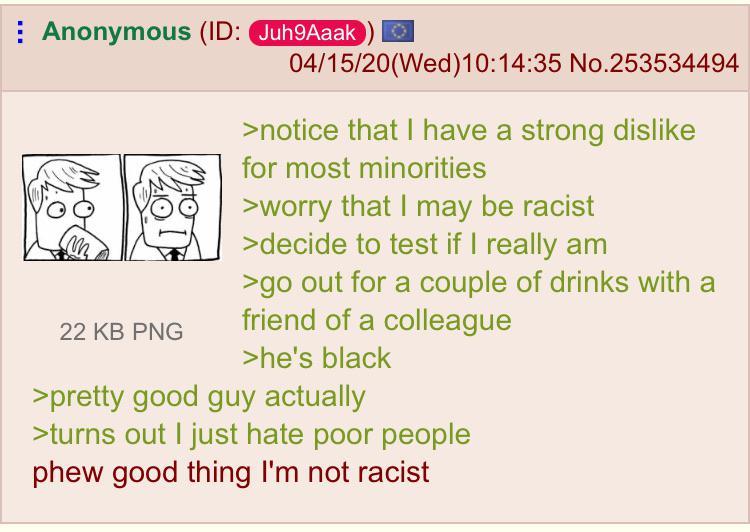 Anon isn't racist | Scrolller