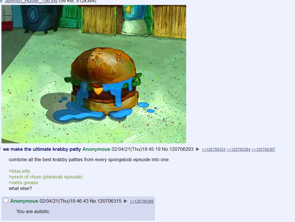 Anon makes a Krabby Patty | Scrolller